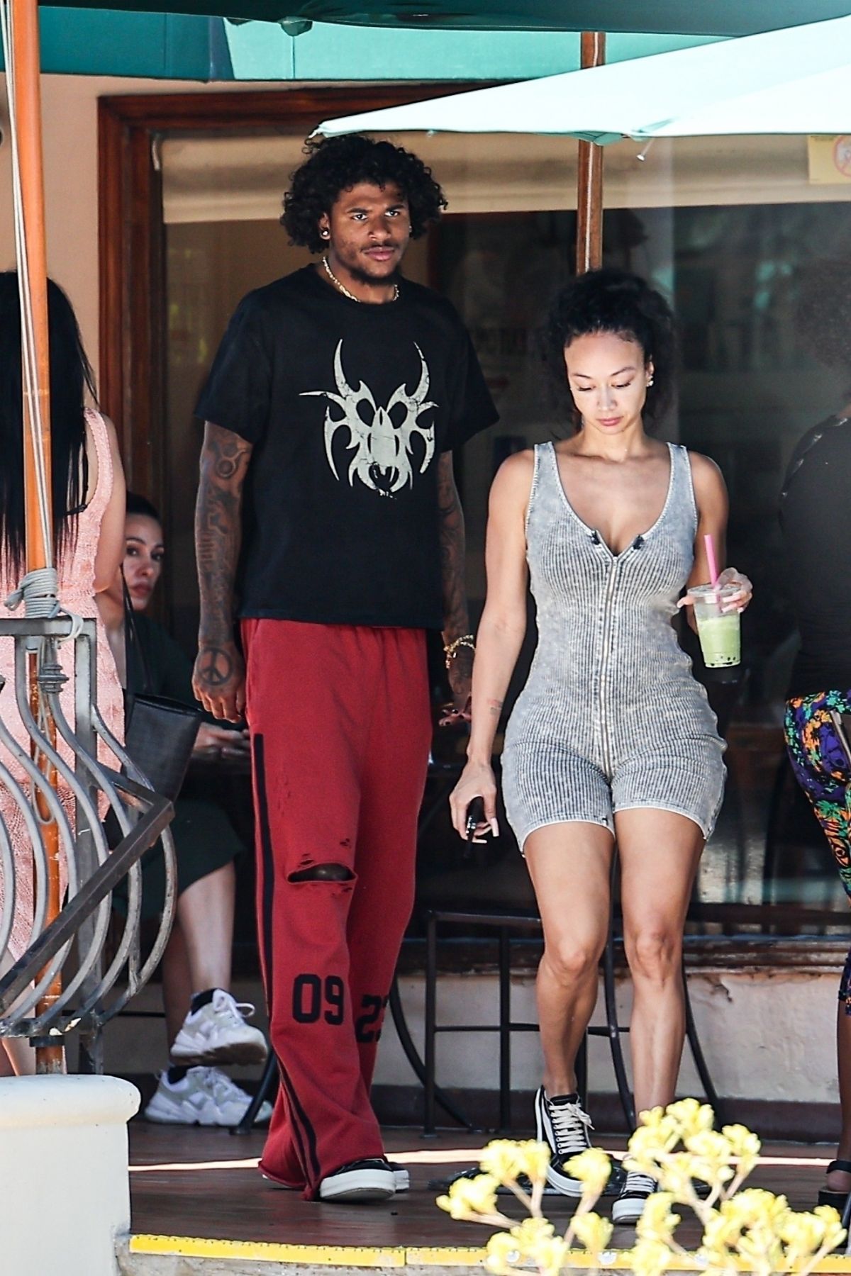 DRAYA MICHELE and Jalen Green Out for Lunch at Urth Cafe in Los Angeles ...
