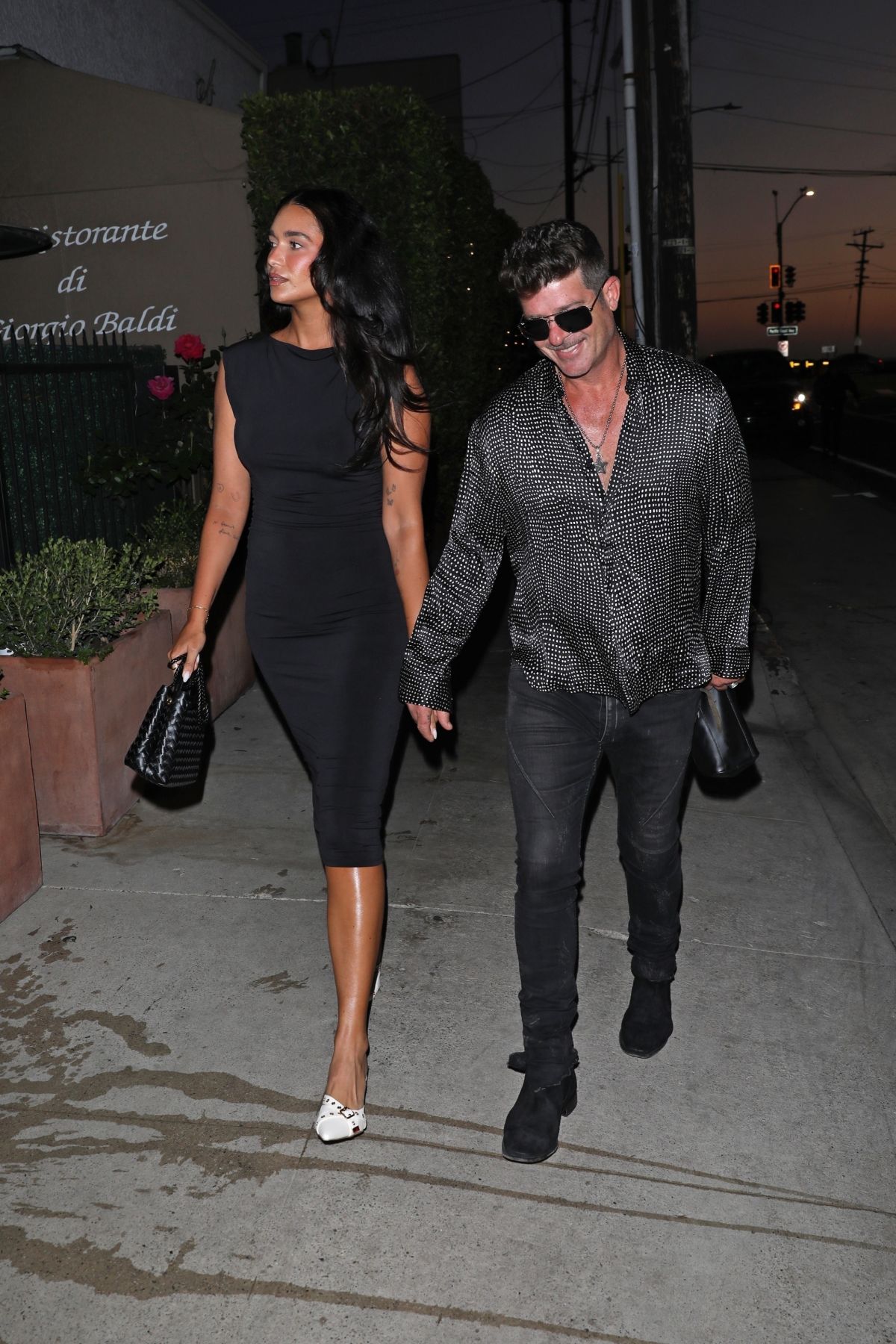 APRIL LOVE GEARY and Robin Thicke on a Dinner Date in Santa Monica 08 ...