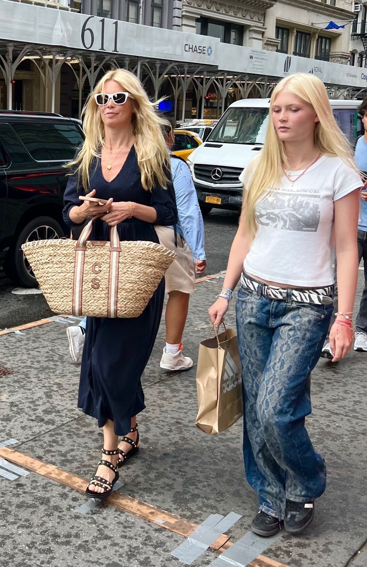 CLAUDIA SCHIFFER Out with Her Daughter CLEMENTINE STUN in New York 08 ...