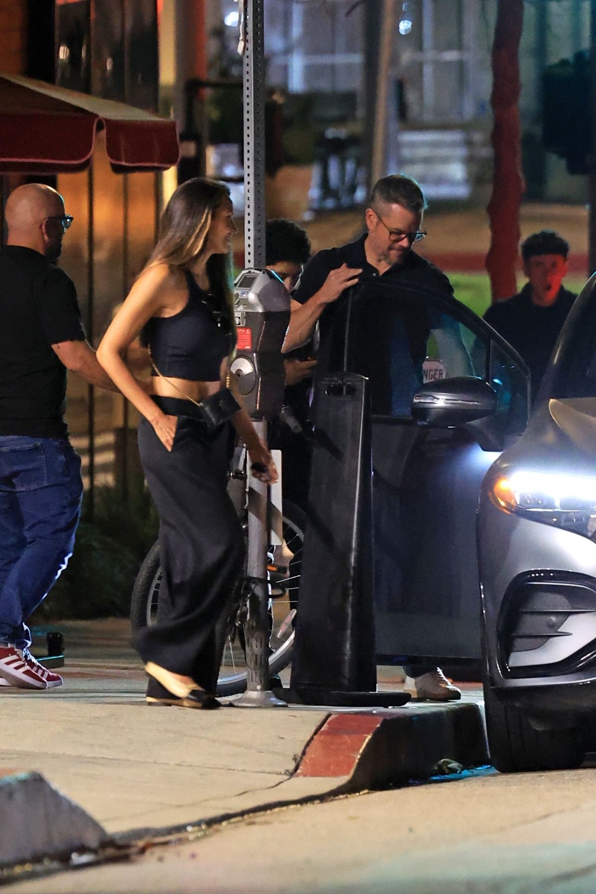 LUCIANA BARROSO and Matt Damon Out for Dinner with Ben Affleck in Los ...