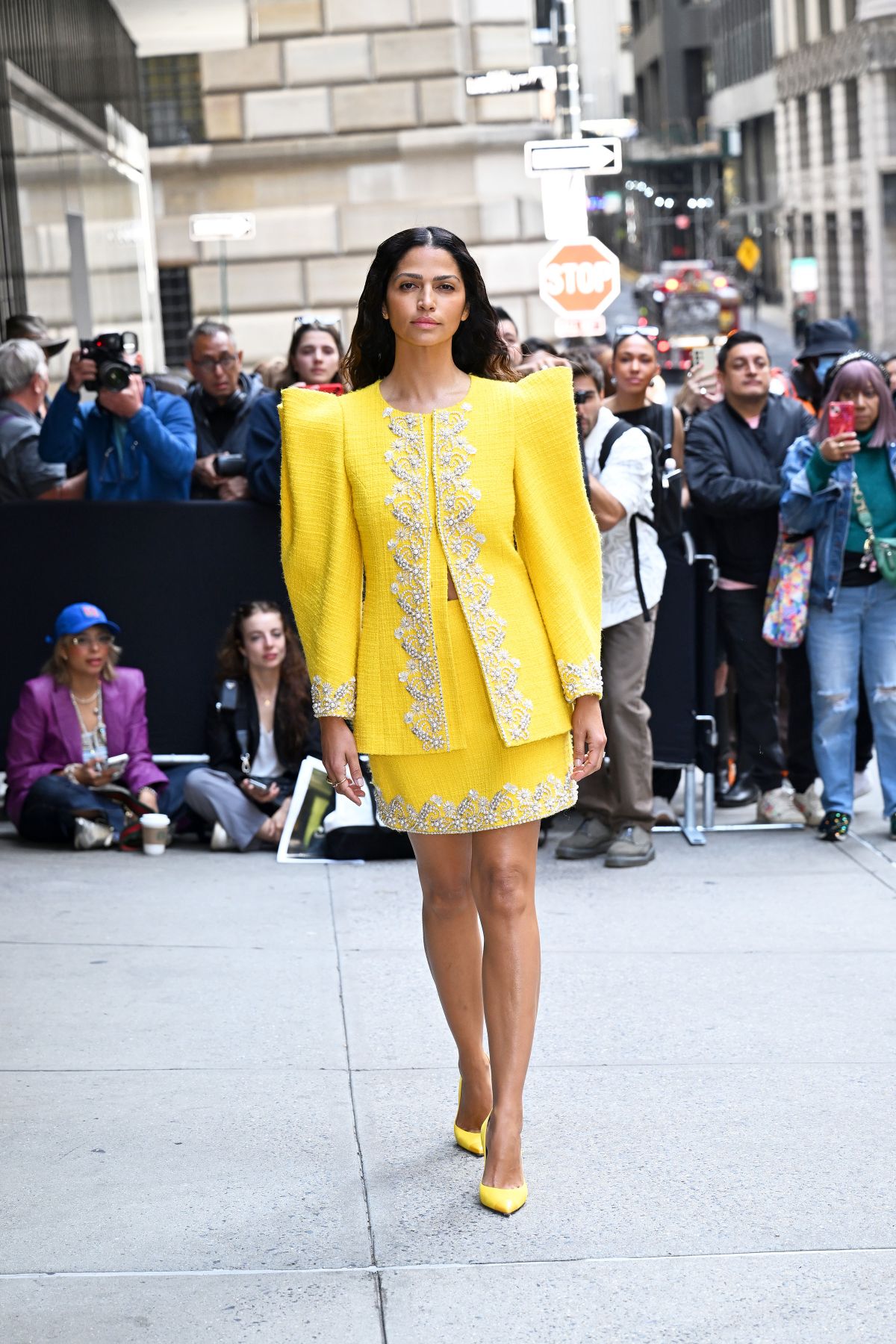 CAMILA ALVES Arrives at Carolina Herrera Spring 2024 Fashion Show at ...