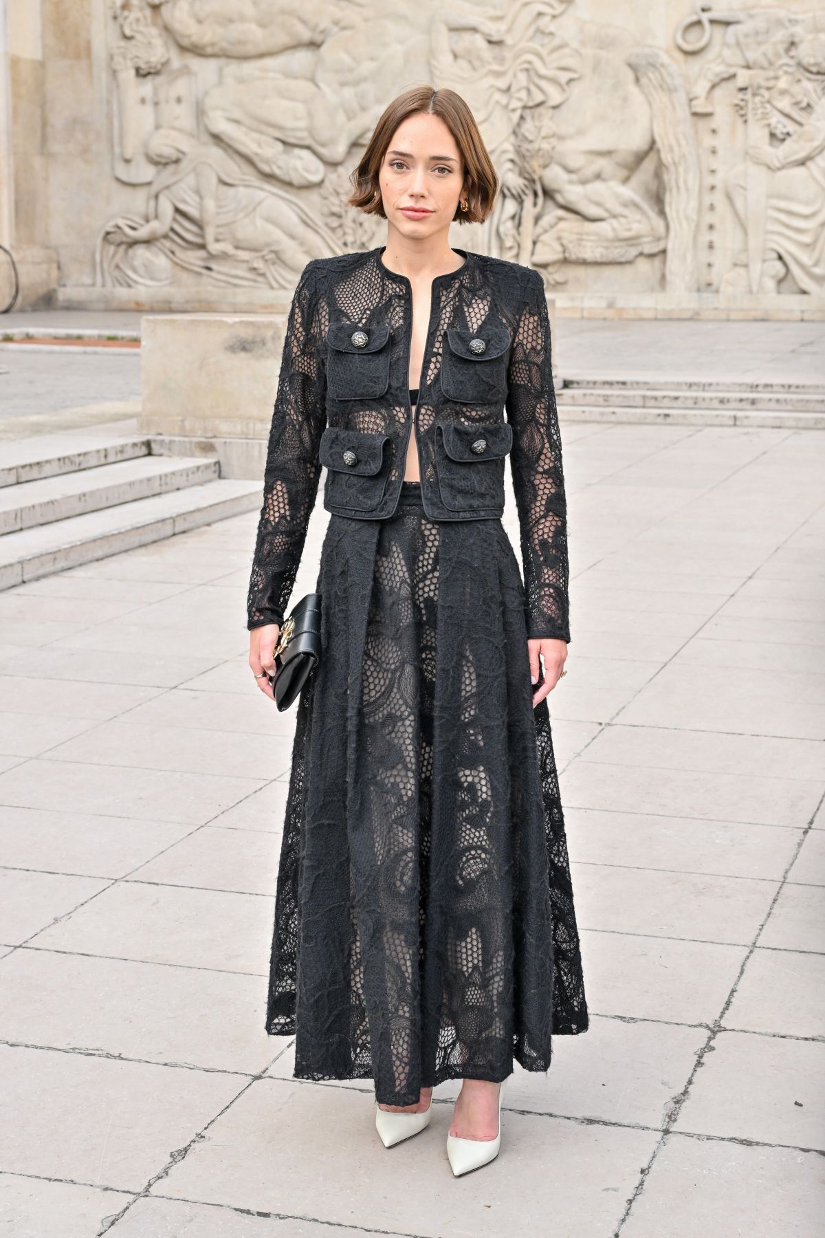 CLELIA MONTALI Arrives at Elie Saab Show at Paris Fashion Week 09/28 ...