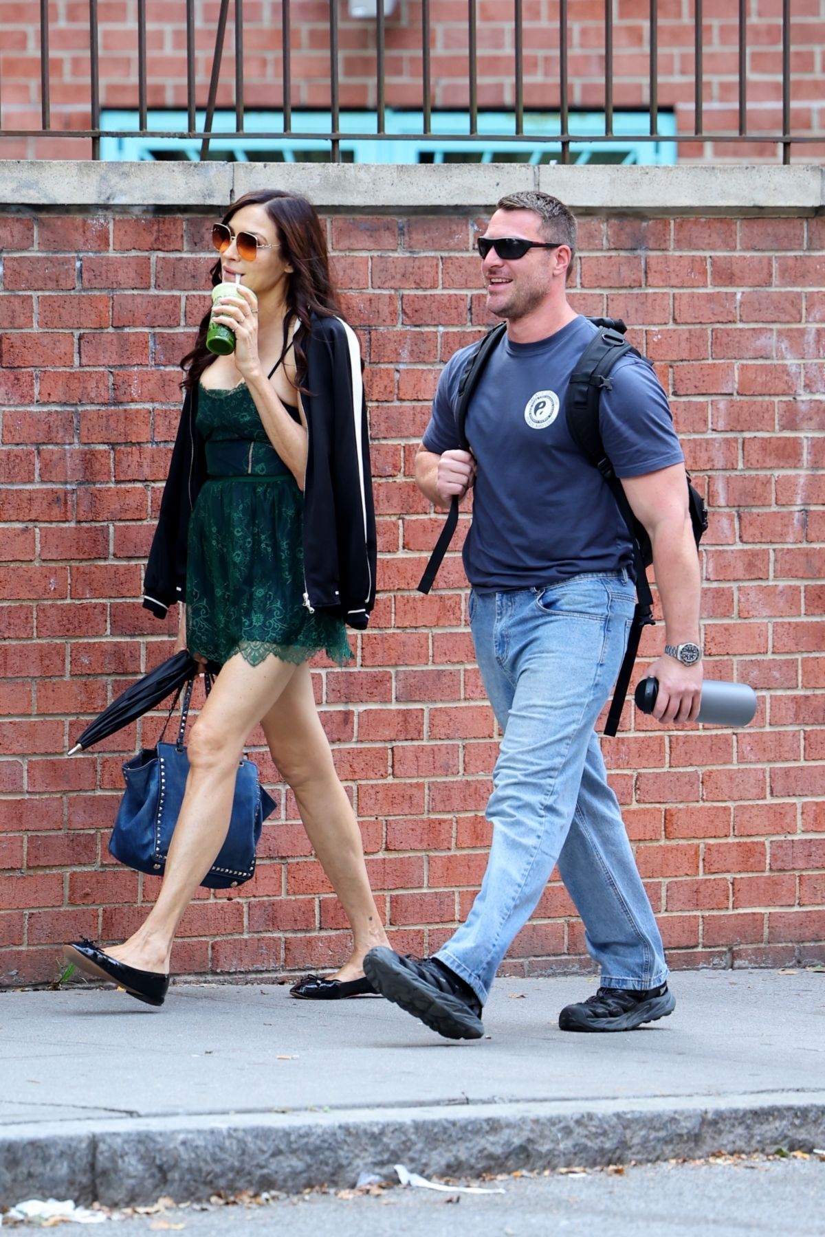 FAMKE JANSSEN and Ryan Faucett Out for a Smoothie in West Village 09/16 ...