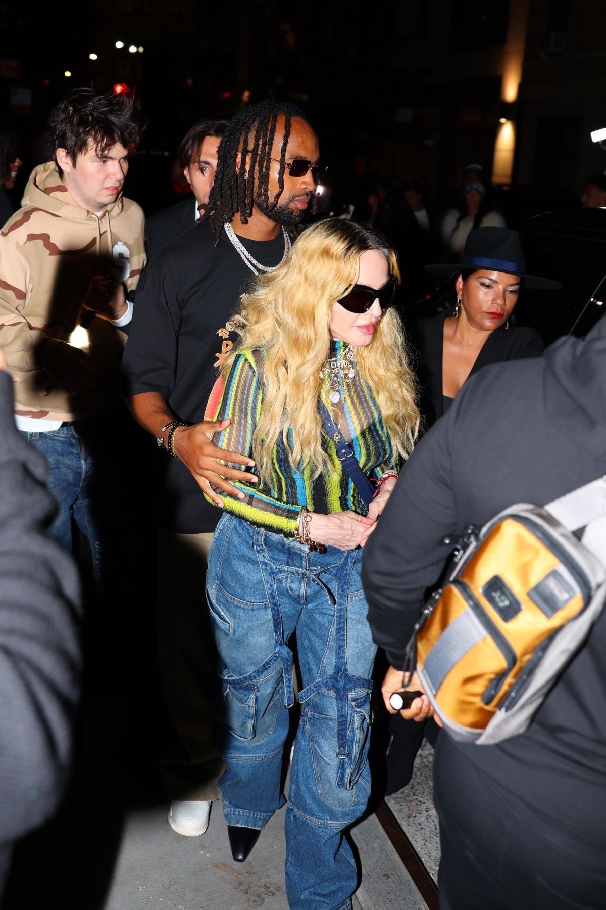 MADONNA and Her New Boyfriend Arrives at Off-White Party at New York ...