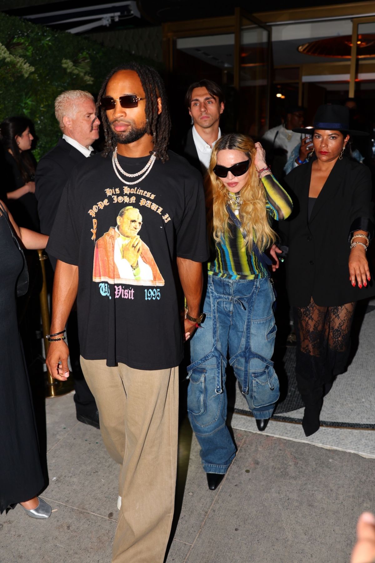 MADONNA and Her New Boyfriend Arrives at Off-White Party at New York ...