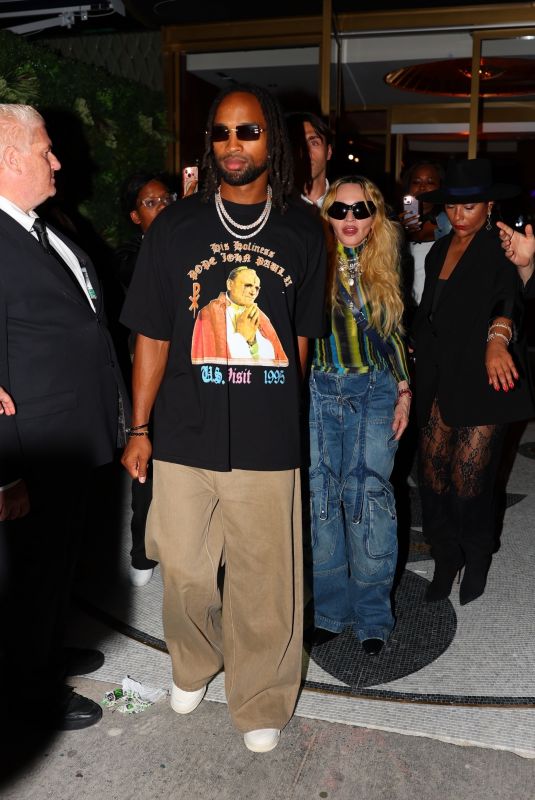 MADONNA and Her New Boyfriend Arrives at Off-White Party at New York ...