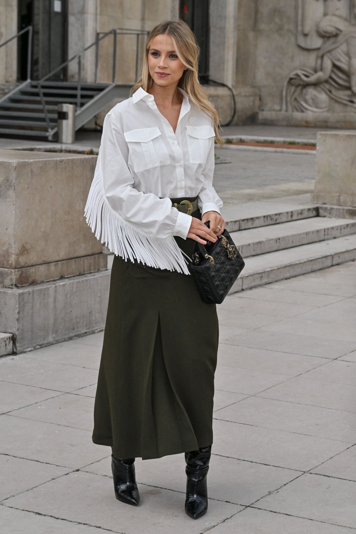 SIMONA JAKSTAITE Arrives at Elie Saab Show at Paris Fashion Week 09/28 ...