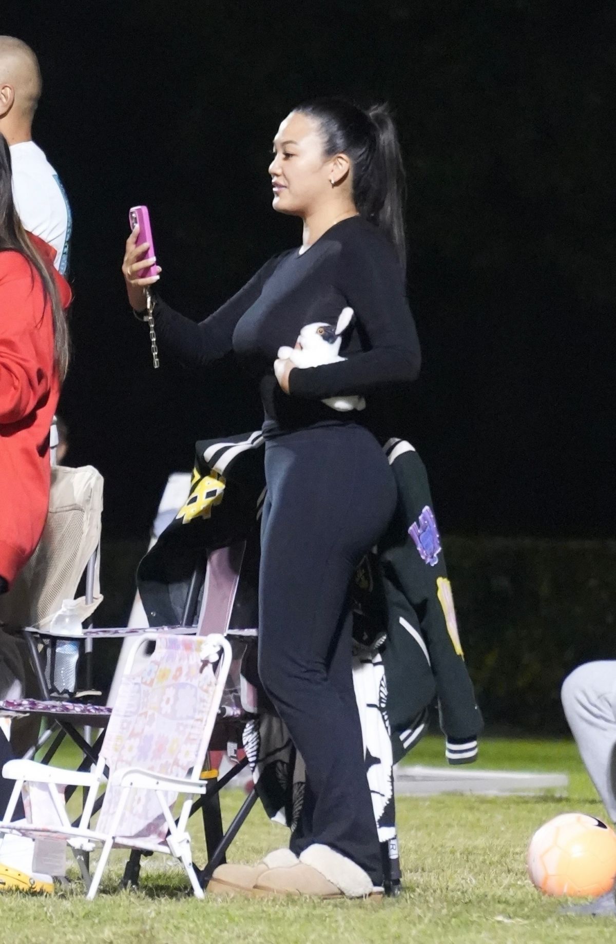DANA TRAN at a Soccer Game with Their Child in Orange County 10/11/2024 ...