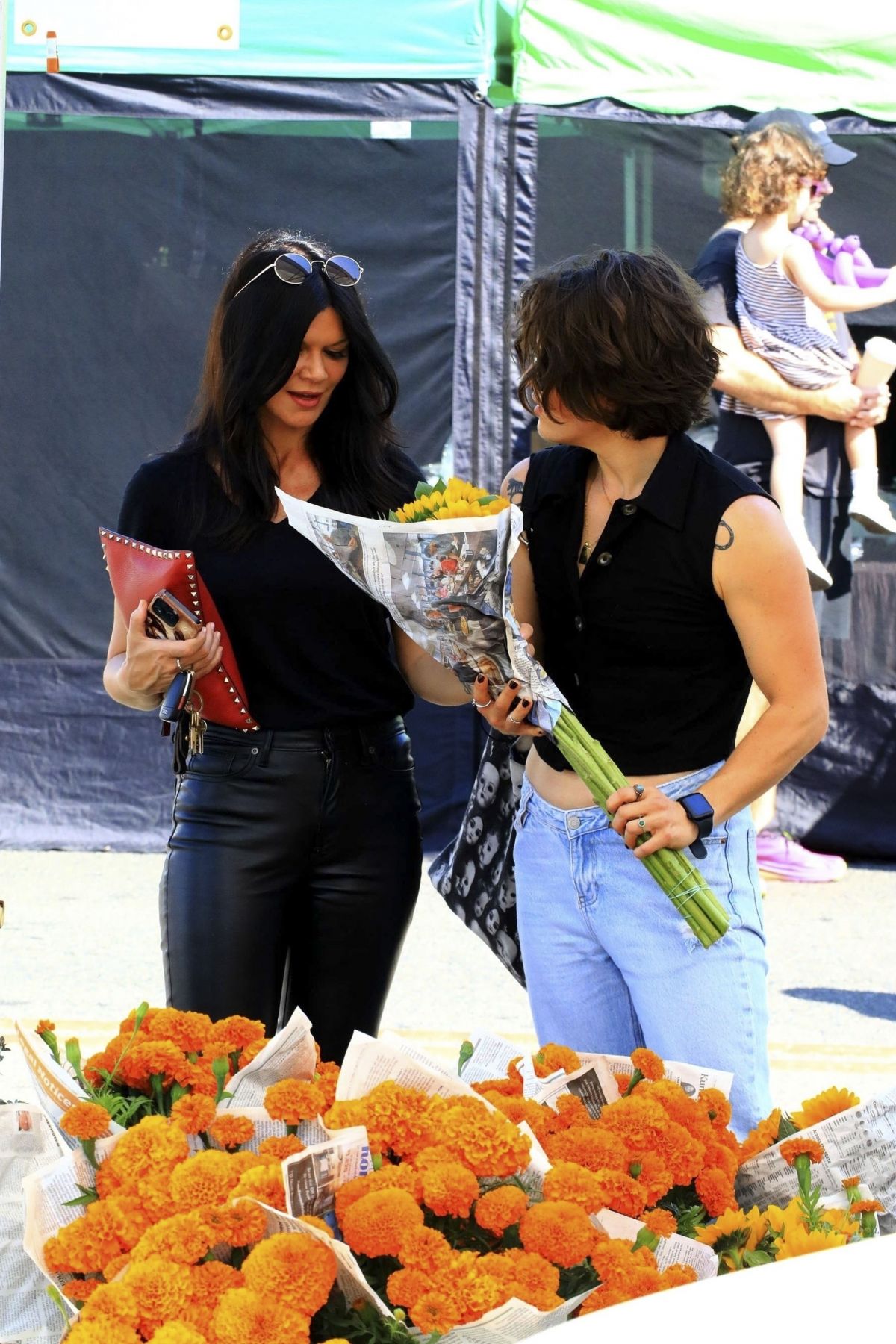 DANIELLE VASINOVA and LOREN HAYES Oyt at Farmers Market in Studio City ...