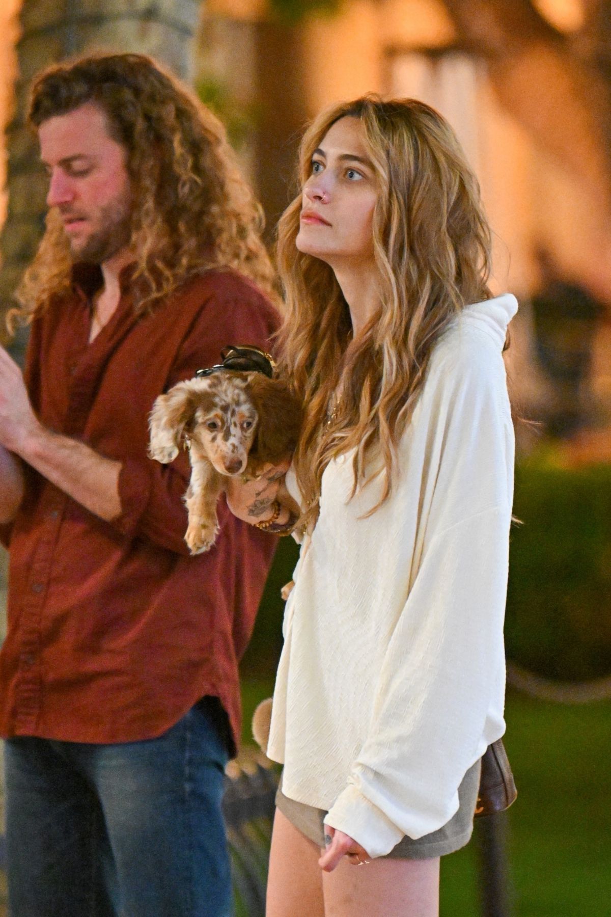 PARIS JACKSON and Justin Long Out at The Grove in Los Angeles 10/23 ...