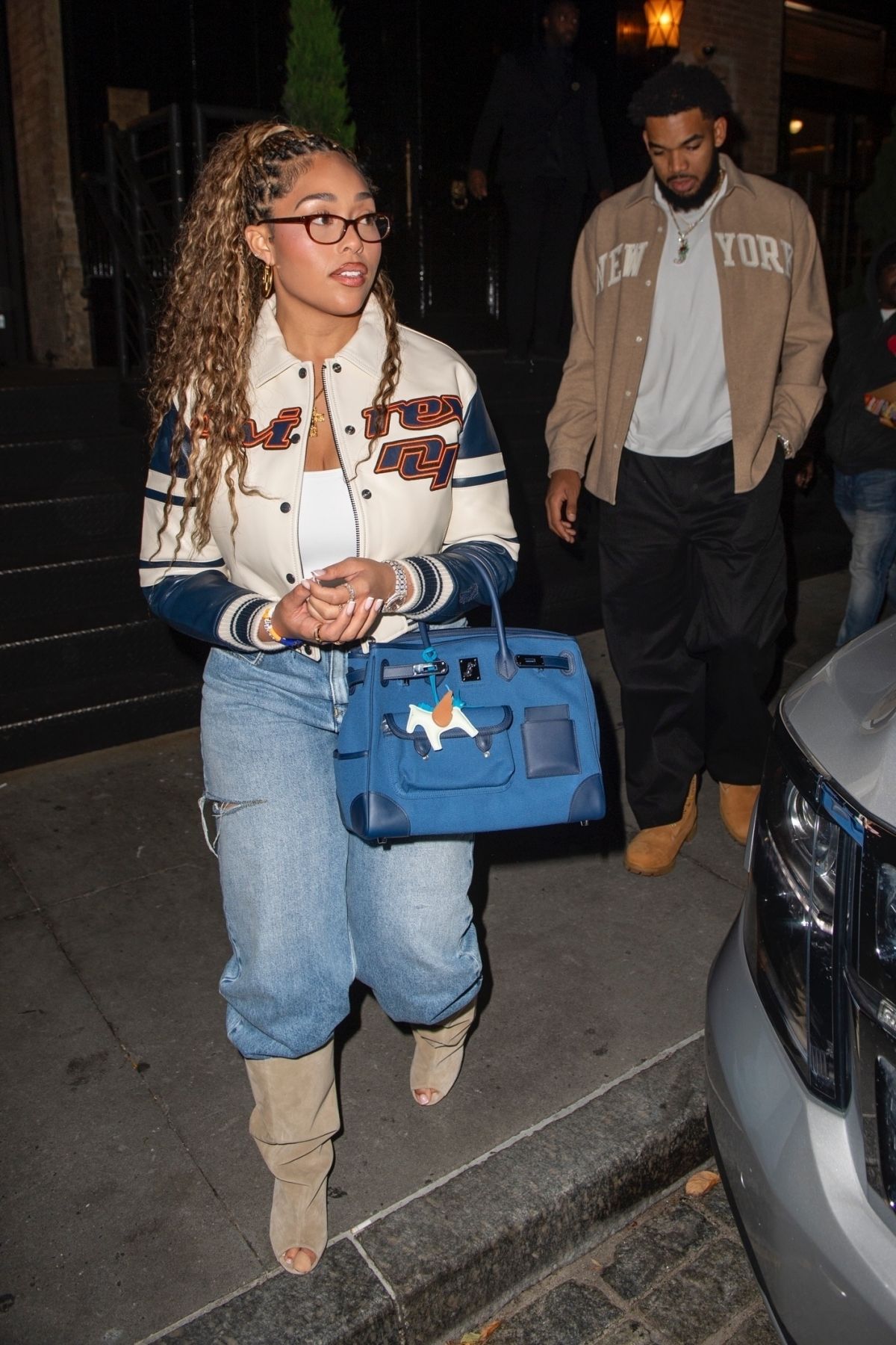 JORDYN WOODS and Karl Anthony Towns Leaves Date Night in New York 11/09 ...