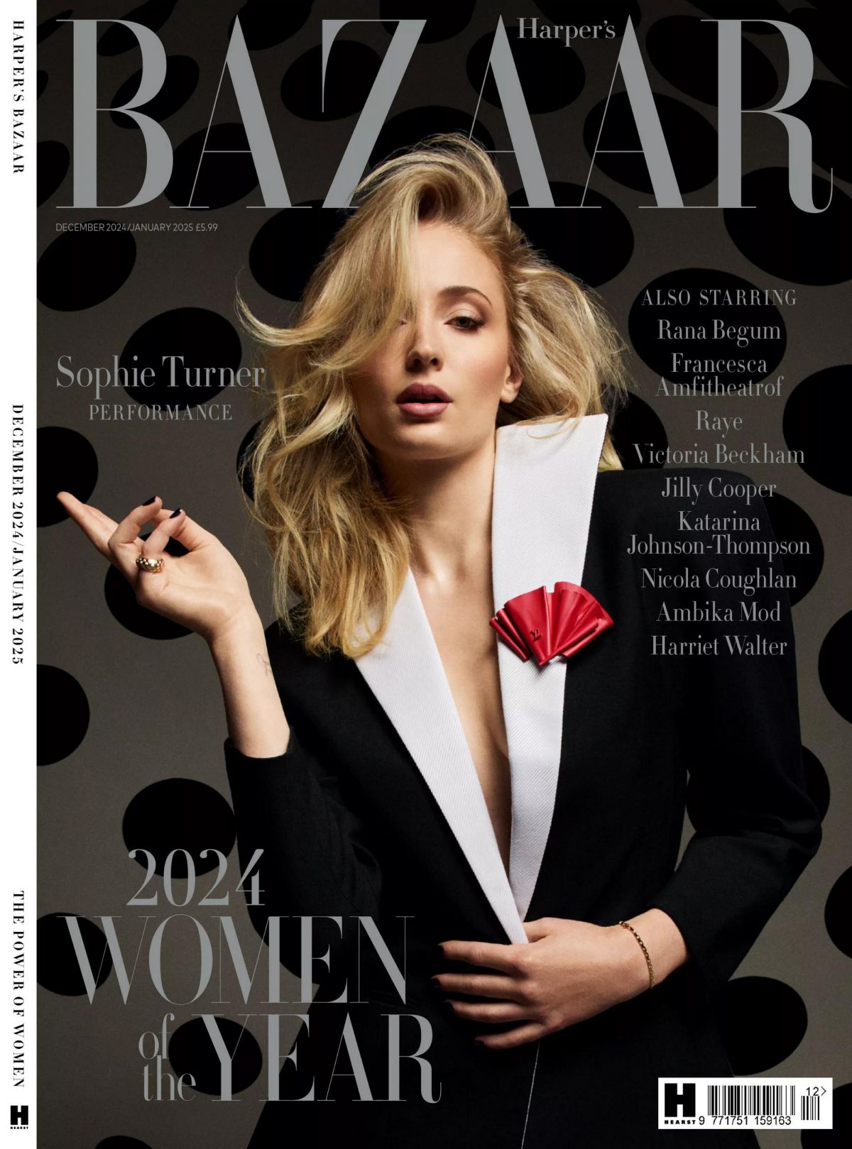 SOPHIE TURNER in Harper’s Bazaar UK, December 2024/January 2025 ...