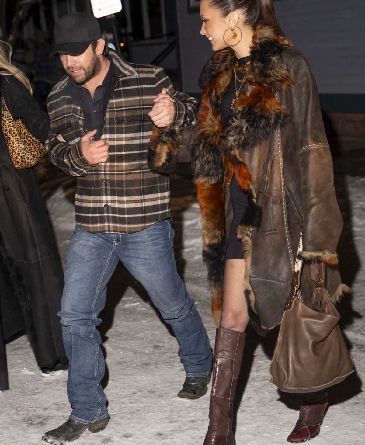 BELLA HADID and Adan Banuelos Leaves Matsuhisa in Aspen 12/31/2024 ...