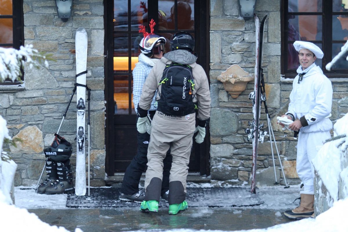 EMMA WATSON Out Skiing with Friends on a Christmas Holiday in ...
