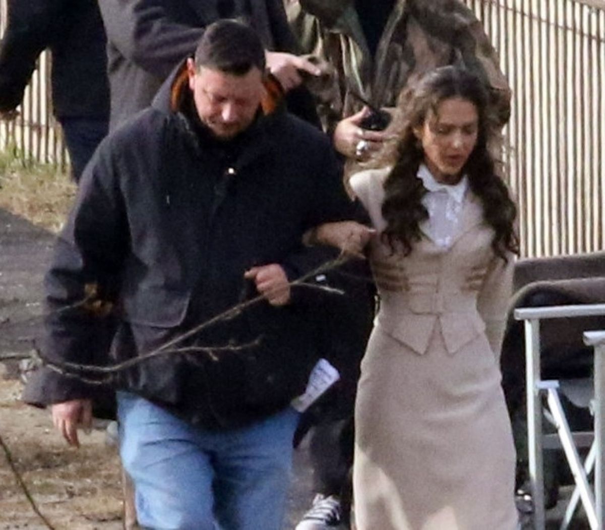 JESSICA ALBA and Michele Morrone on the Set of Maserati: the Brothers ...
