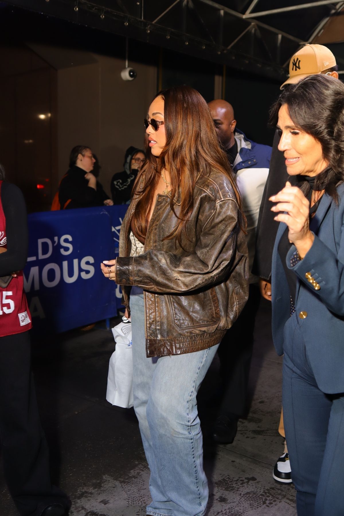 JORDYN WOODS Leaves J. Cole Concert at MSG in New York 12/17/2024 ...