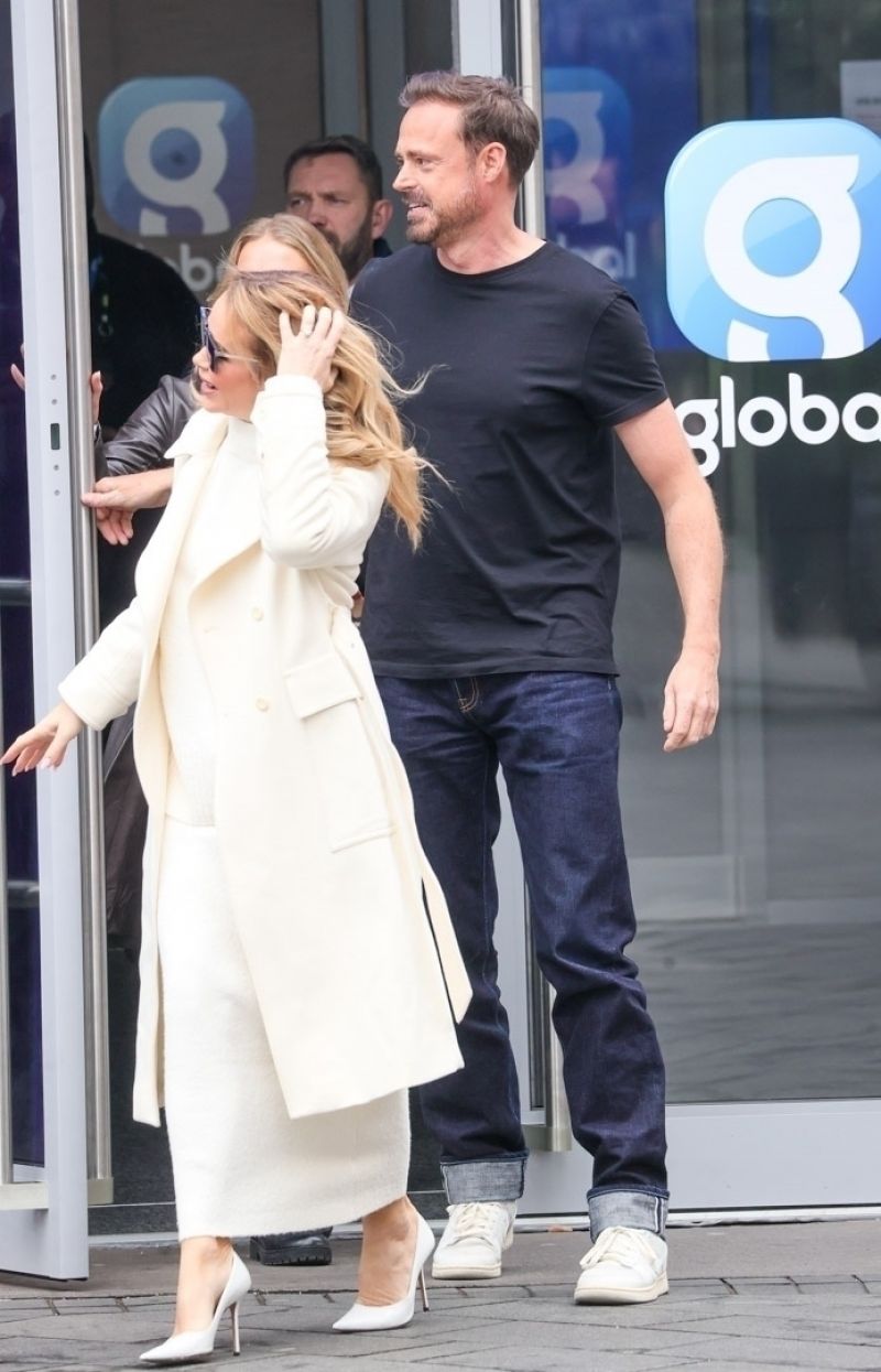 AMANDA HOLDEN Reunites with Co Host Jamie Theakston at Heart Radio in ...