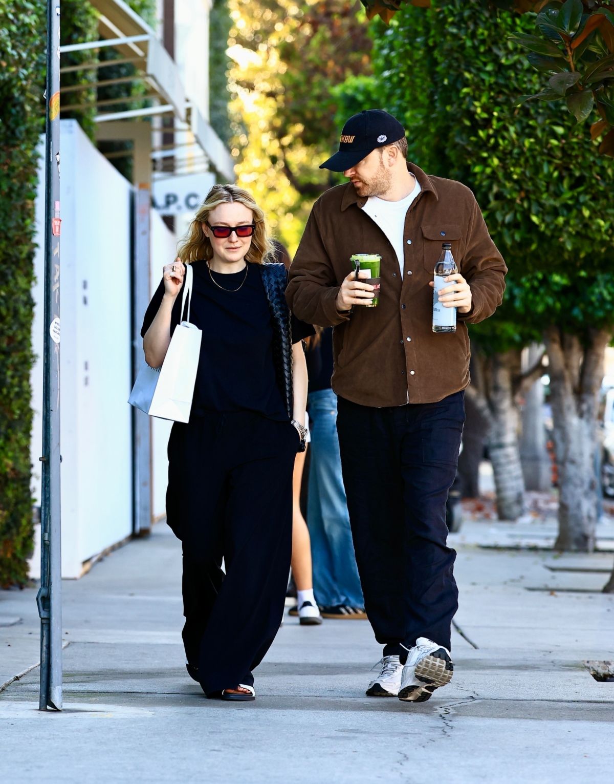 DAKOTA FANNING Out Shopping on Melrose Place with David Bernard 01/02 ...