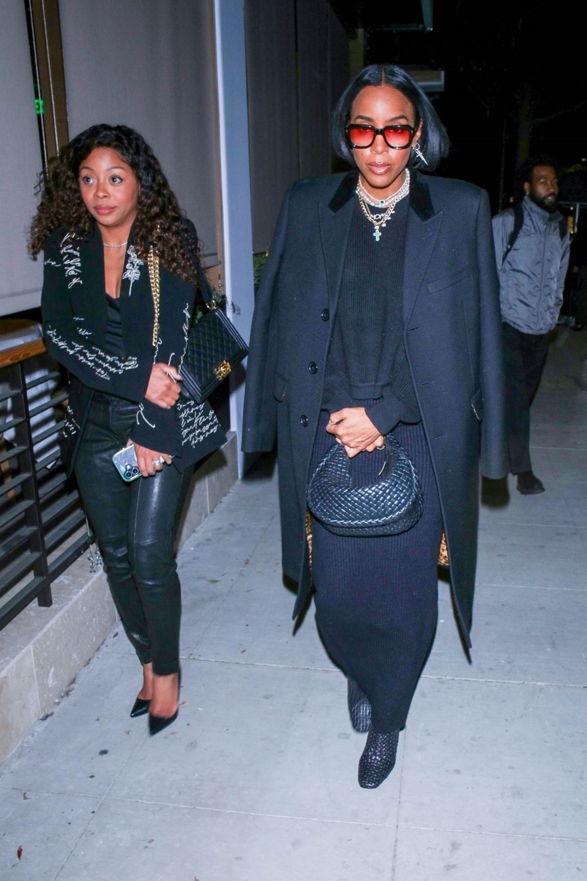 KELLY ROWLAND Out for Dinner with a Friend at Marea Italian Restaurant ...