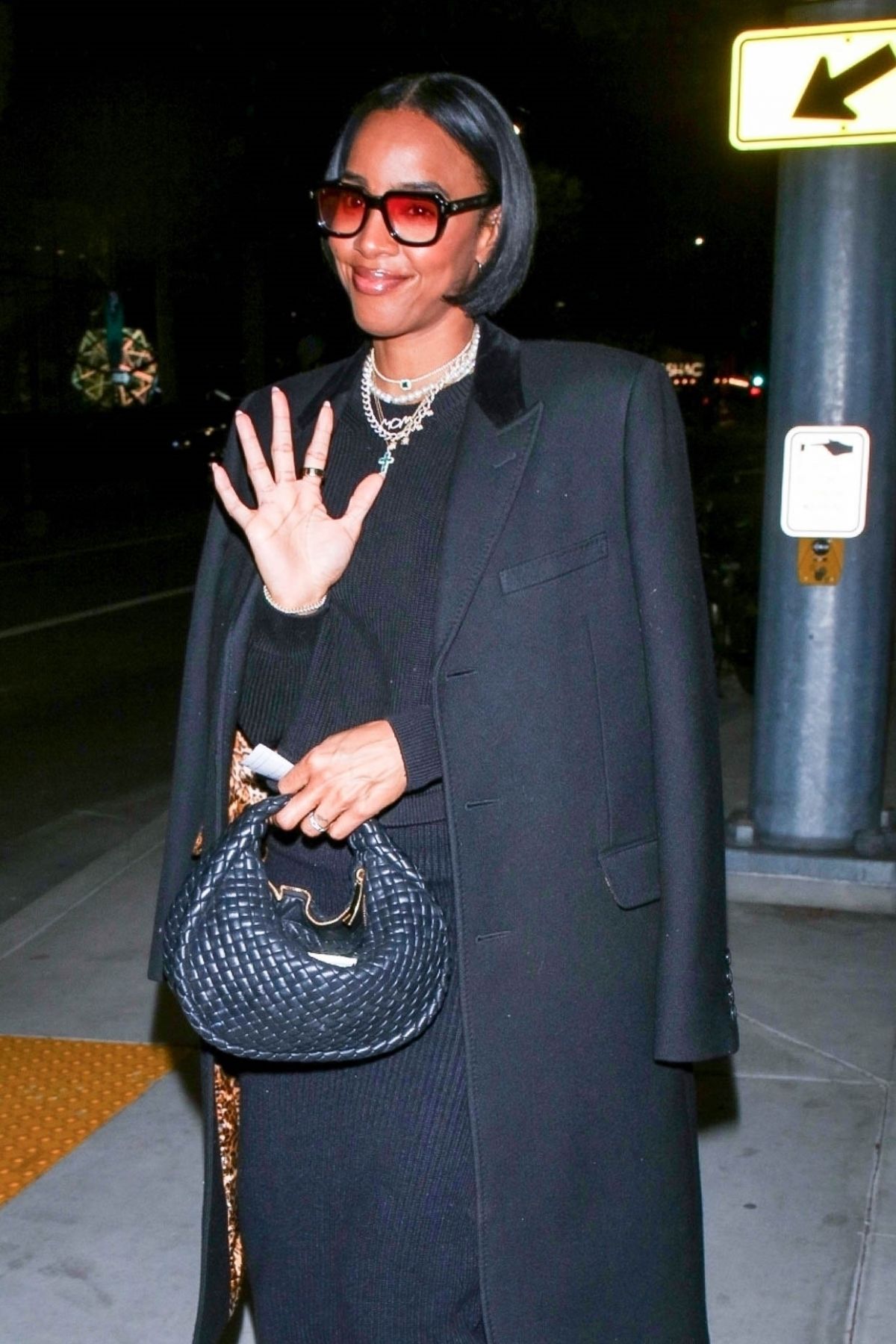 KELLY ROWLAND Out for Dinner with a Friend at Marea Italian Restaurant ...