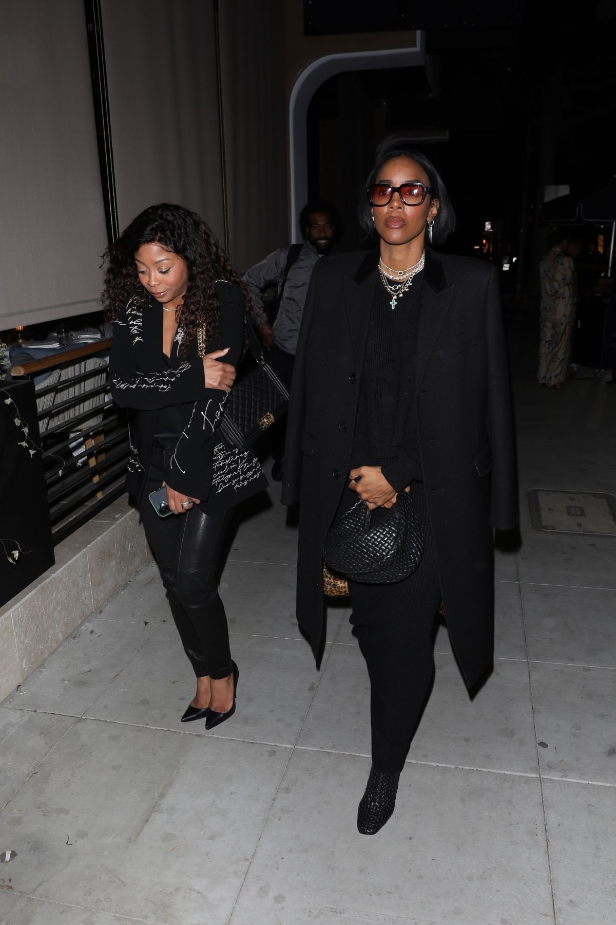 KELLY ROWLAND Out for Dinner with a Friend at Marea Italian Restaurant ...