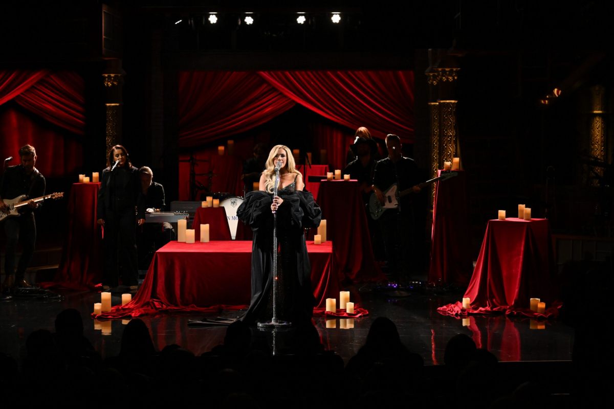 MEGAN MORONEY Performs at Late Show With Stephen Colbert 03/25/2025 ...