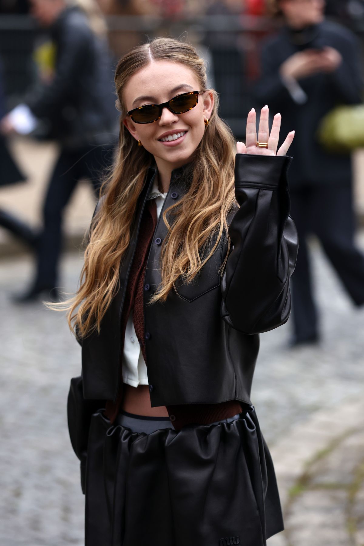 SYDNEY SWEENEY Arrives at Miu Miu Fall/Winter 2025-2026 Show at Paris ...