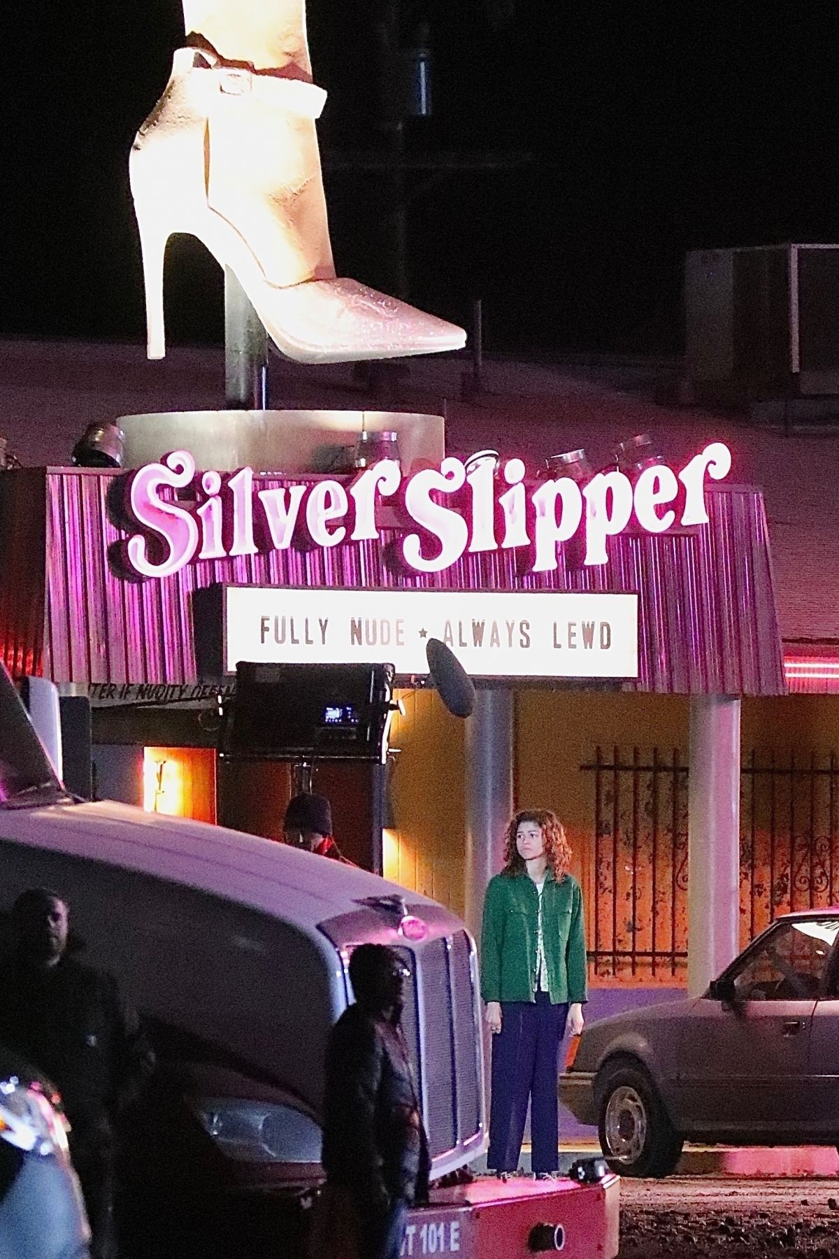 ZENDAYA Films at Strip Club for Euphoria in Los Angeles 03/01/2025 ...