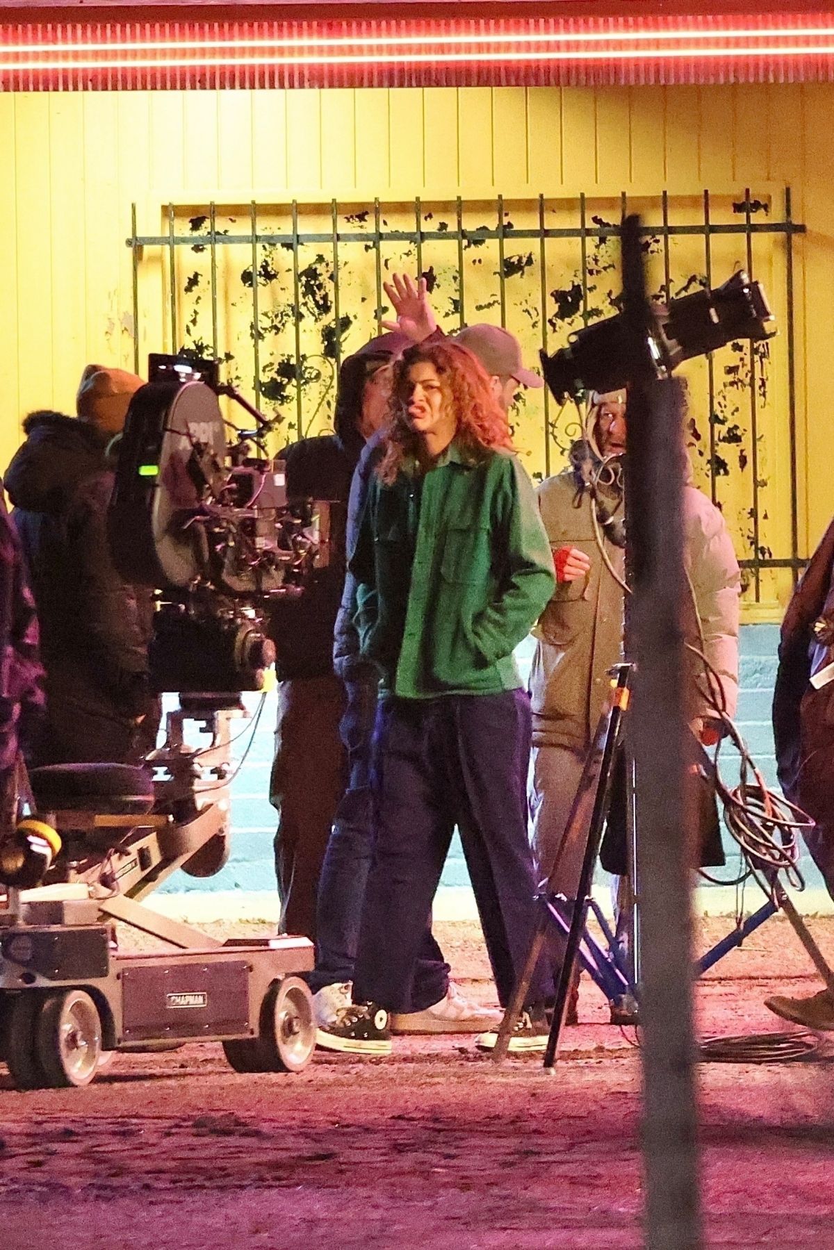 ZENDAYA Films at Strip Club for Euphoria in Los Angeles 03/01/2025 ...