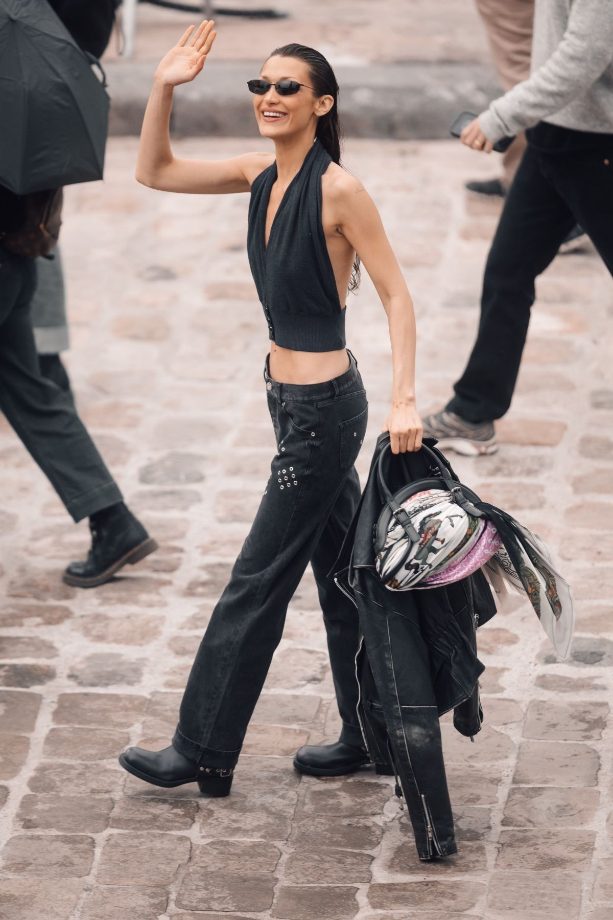 BELLA HADID Arrives on the Set hor Her New Show The Beauty in Paris 04 ...