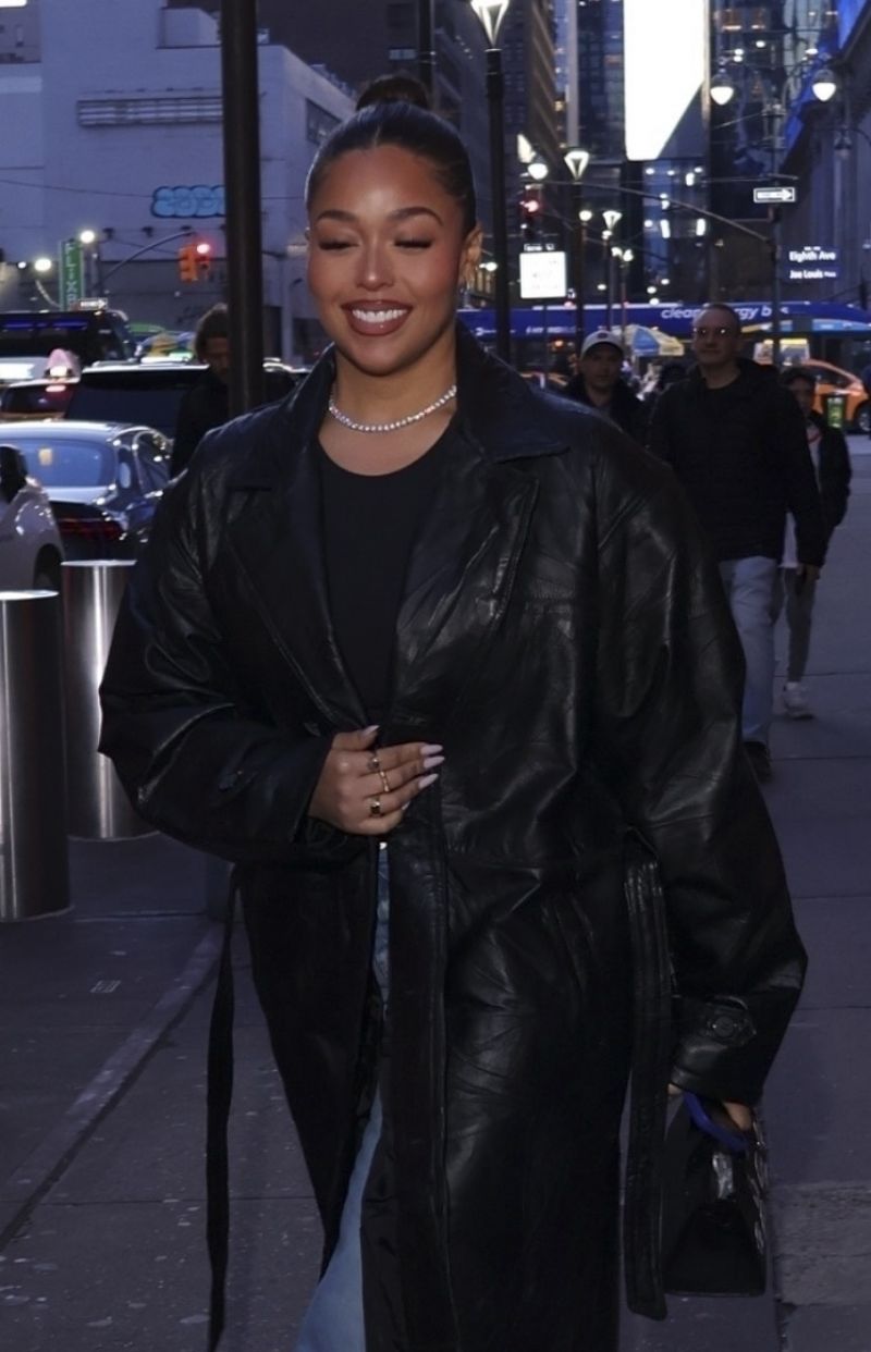 JORDYN WOODS Arrives for Knicks Game at Madison Square Garden in New ...
