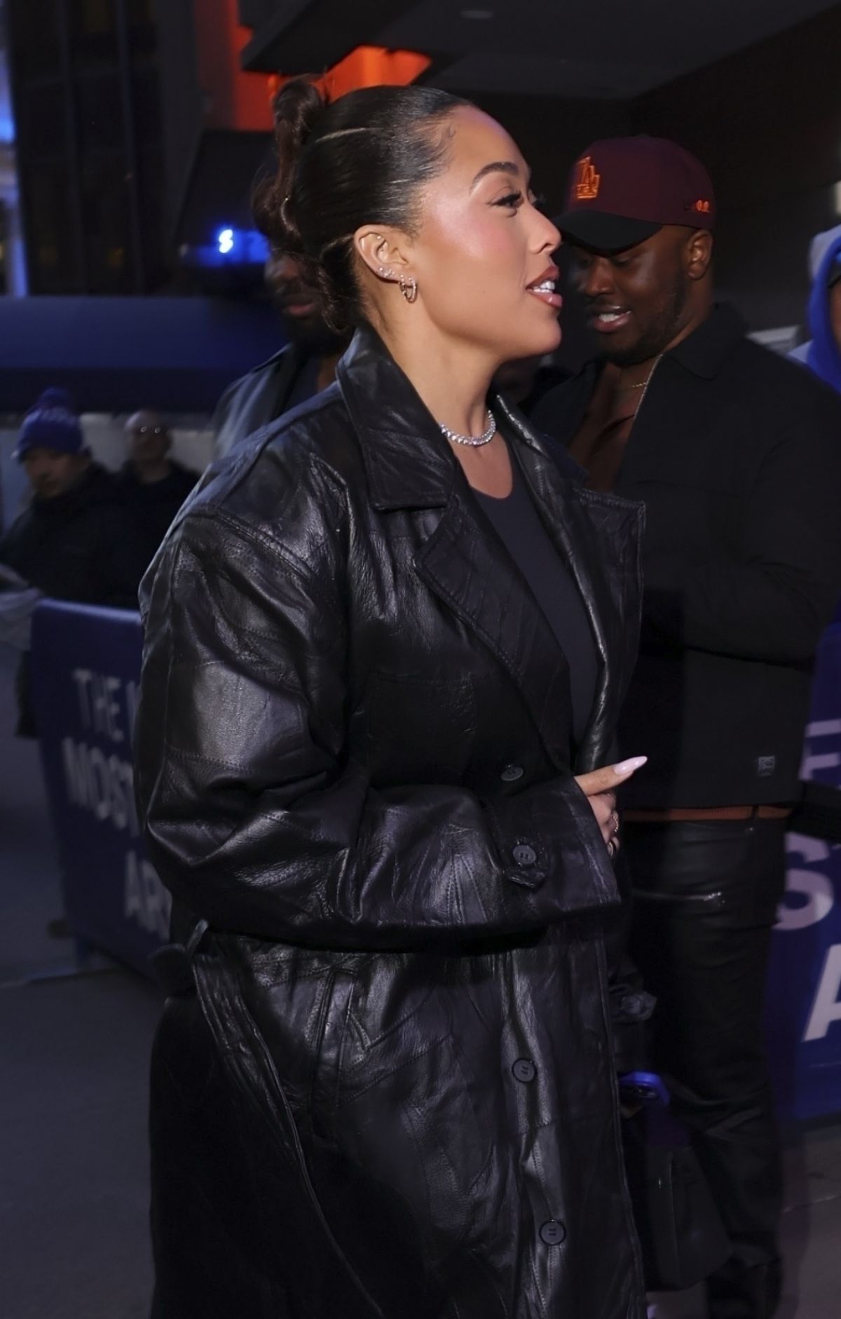 JORDYN WOODS Arrives for Knicks Game at Madison Square Garden in New ...