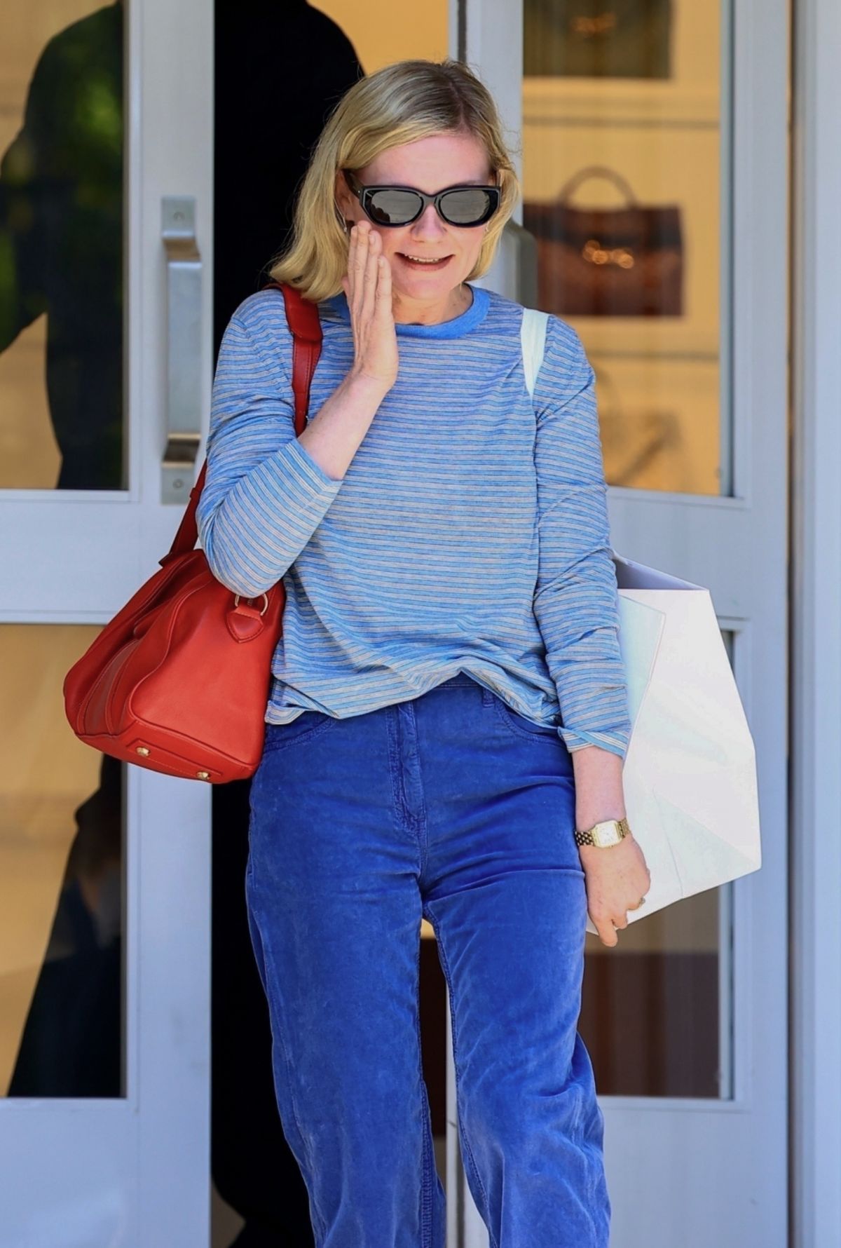KIRSTEN DUNST Out Shopping on Melrose Place in Los Angeles 04/22/2025 ...