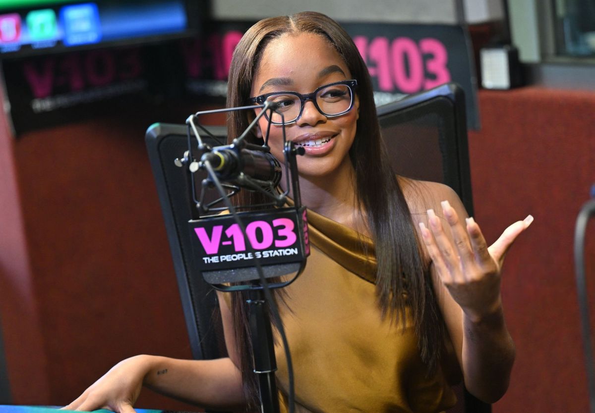 MARSAI MARTIN at V-103’s The Big Tigger Morning Show with Jazzy McBee ...