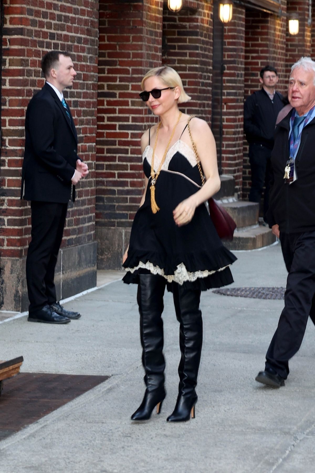 MICHELLE WILLIAMS Arrives at The Late Show with Stephen Colbert in New ...