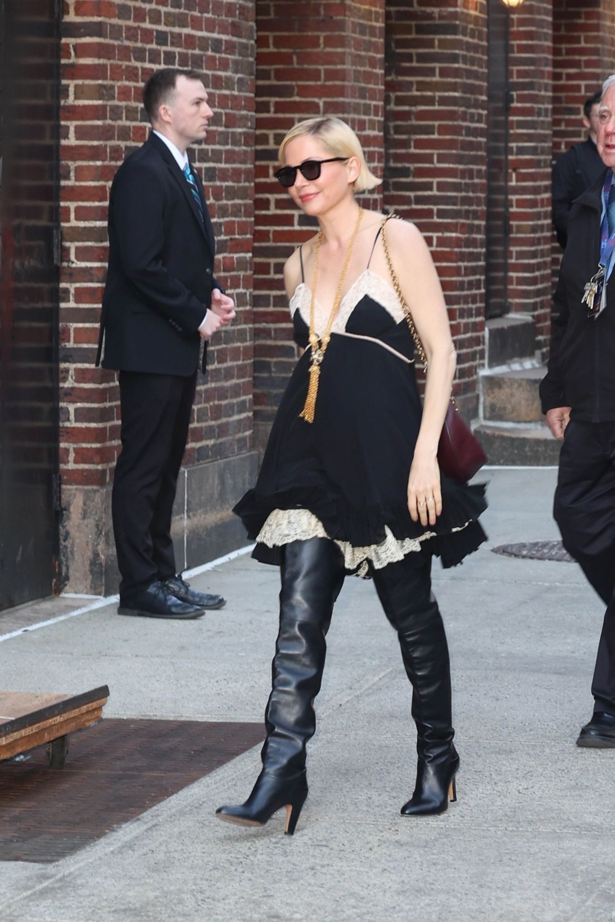 MICHELLE WILLIAMS Arrives at The Late Show with Stephen Colbert in New ...