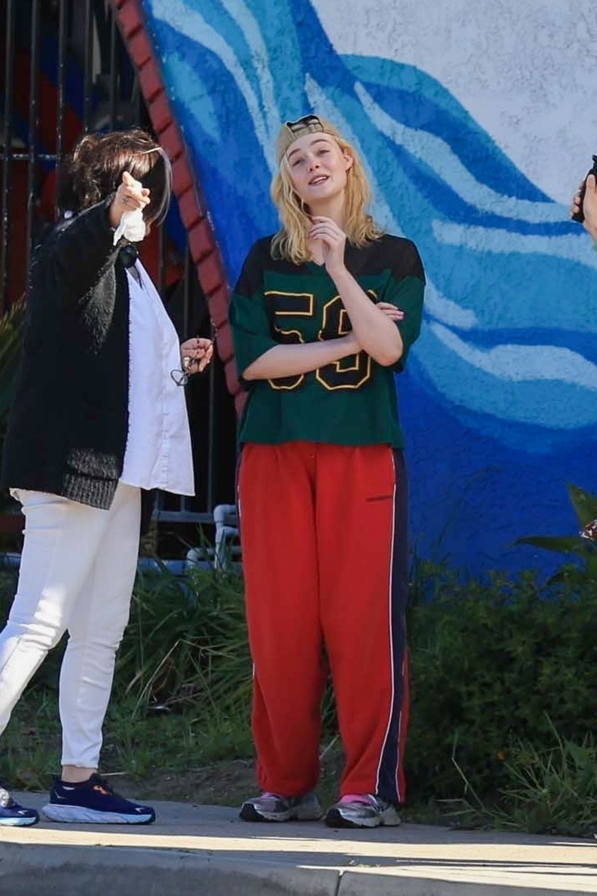 ELLE FANNING on the Set of Margot’s Got Money Troubles in Los Angeles ...