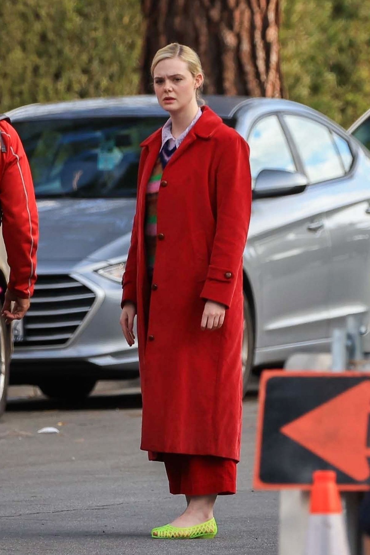 ELLE FANNING on the Set of Margot’s Got Money Troubles in Los Angeles ...