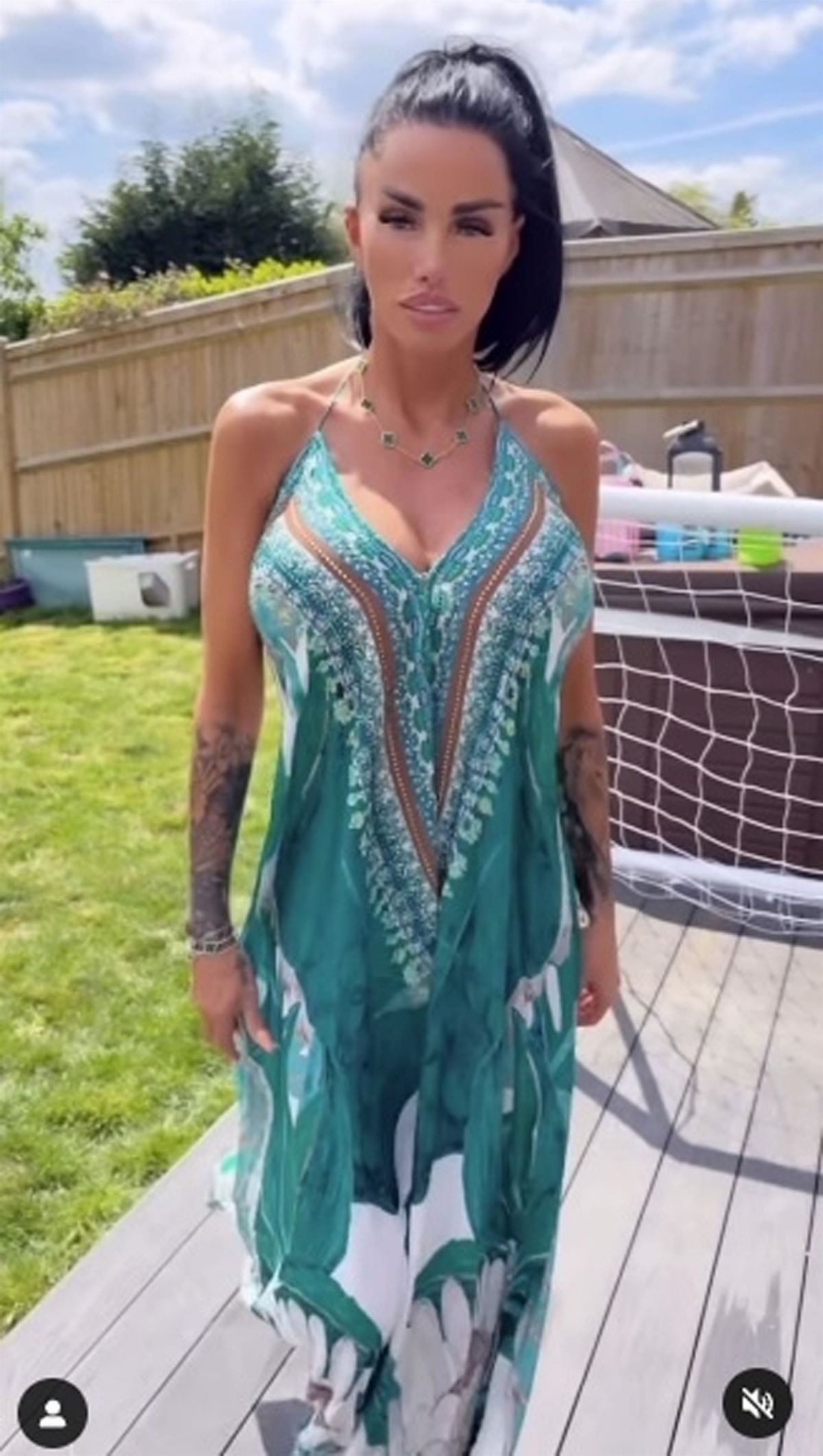 KATIE PRICE Models Her New Maxi Dress from JYY London Brand Collection ...