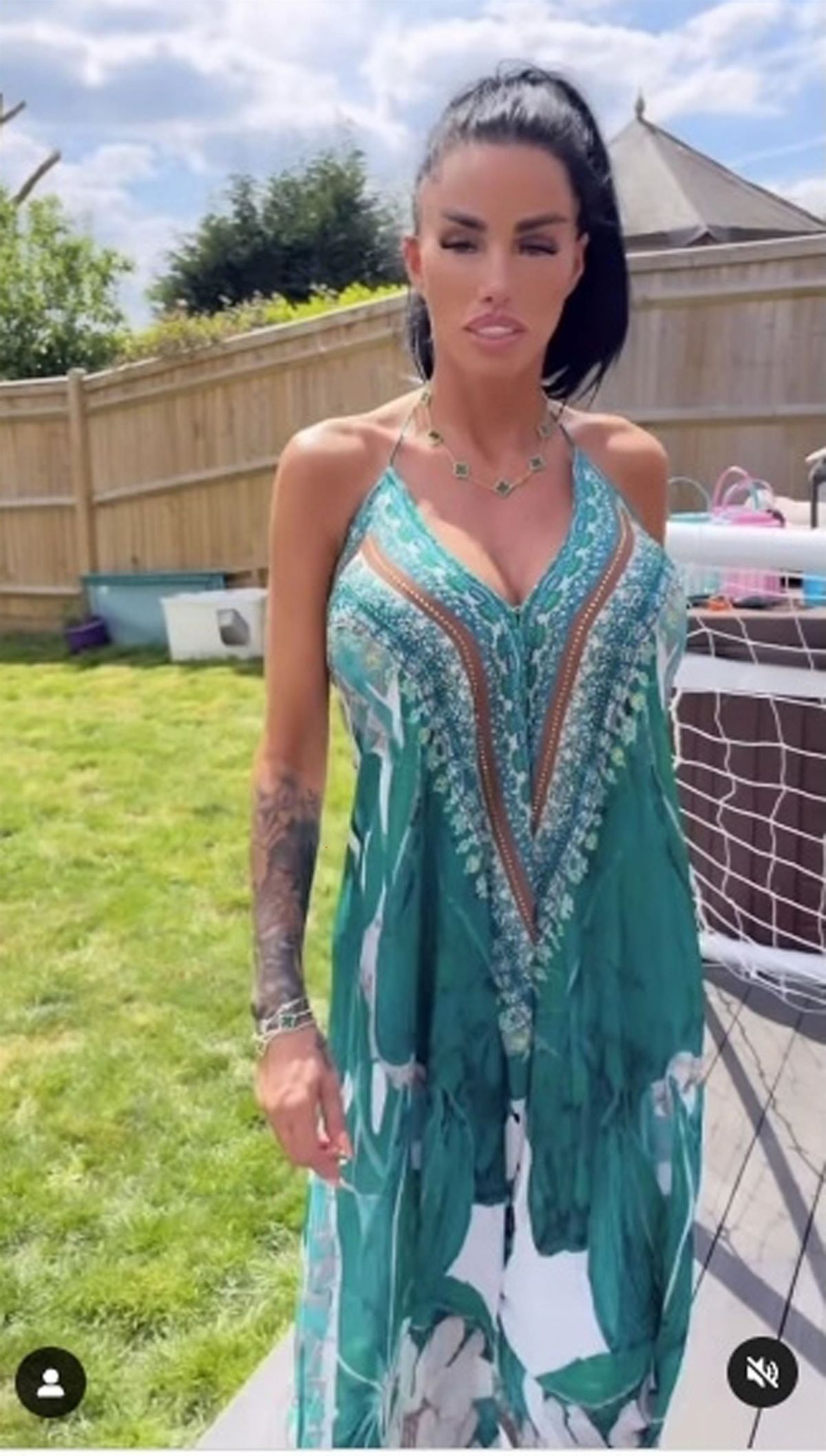 KATIE PRICE Models Her New Maxi Dress from JYY London Brand Collection ...