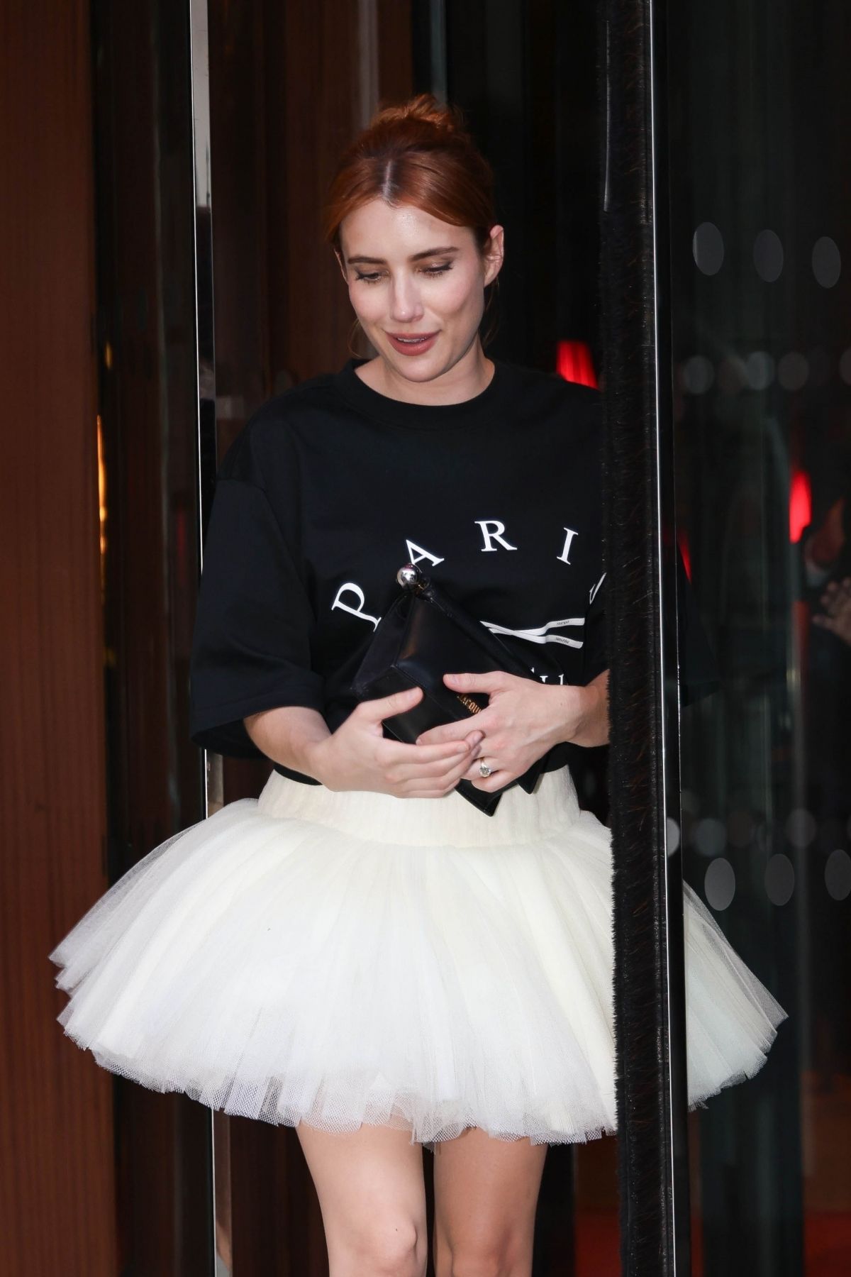 EMMA ROBERTS Leaves Dinner at Royal Monceau in Paris 06/29/2025 ...
