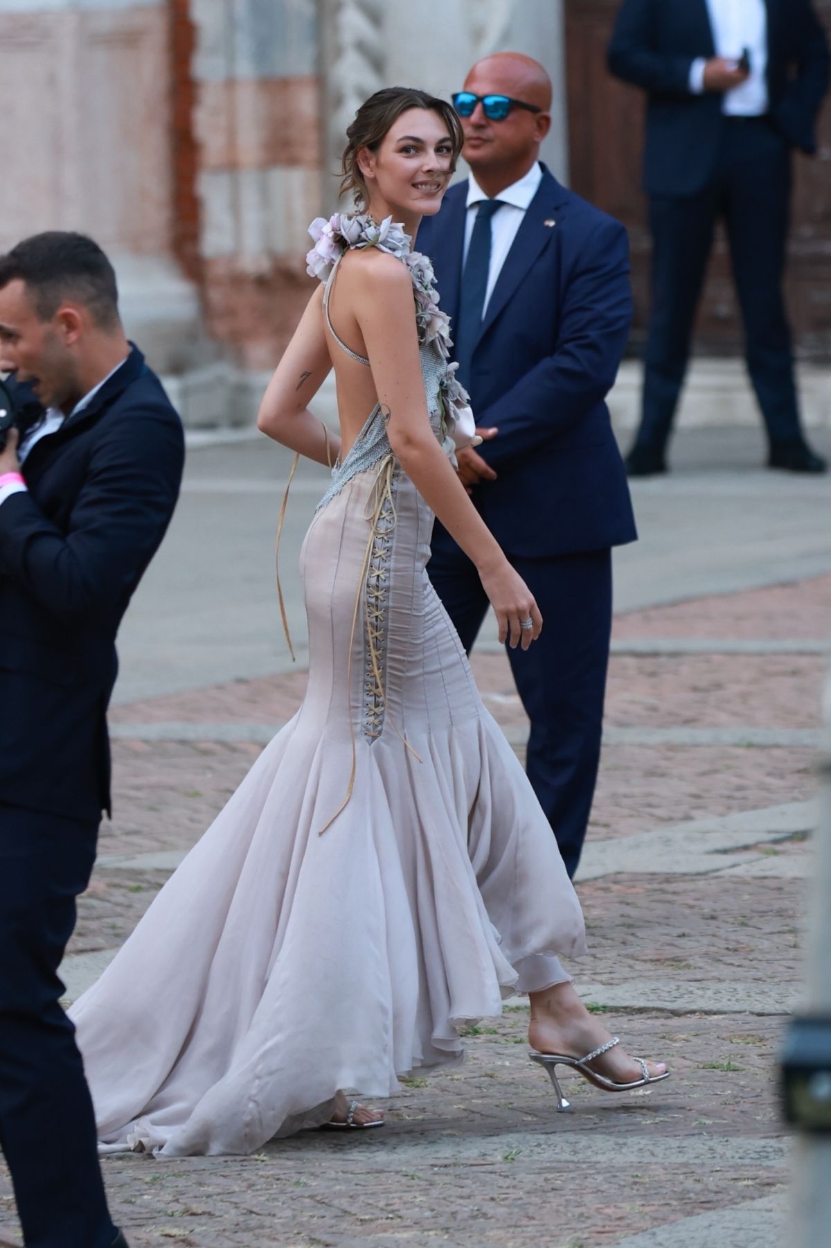VITTORIA CERETTI Boards a Water Taxi en Route to Jeff Bezos Pre-wedding ...