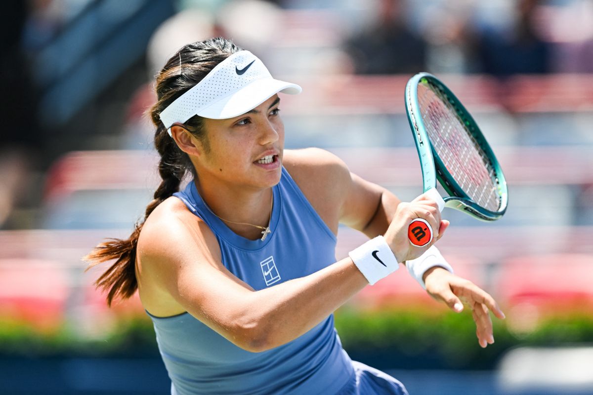 EMMA RADUCANU at First Round of WTA 1000 National Bank Open in Montreal ...