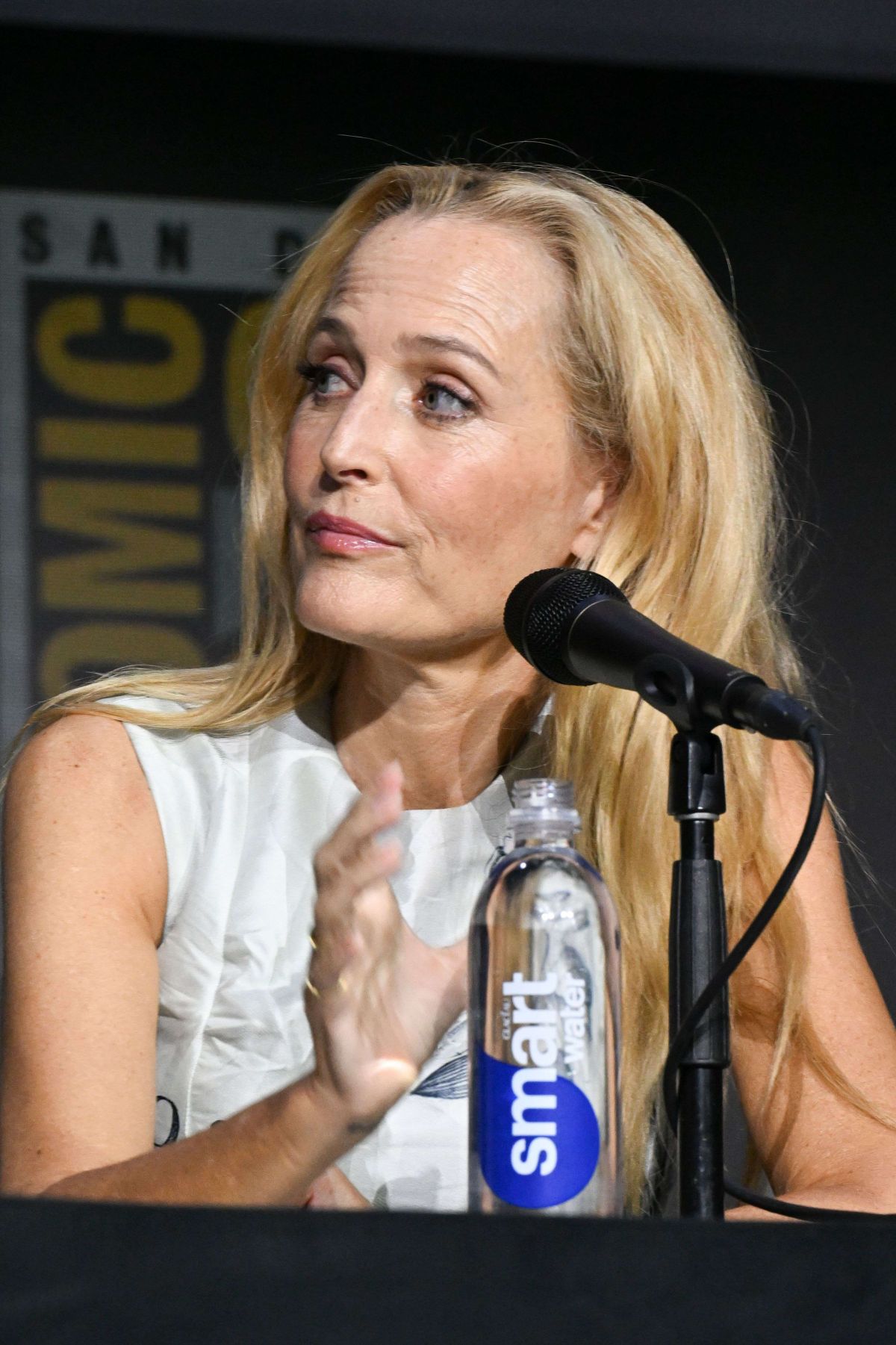 GILLIAN ANDERSON at Tron: Ares Panel at San Diego Comic-Con 07/25/2025 ...