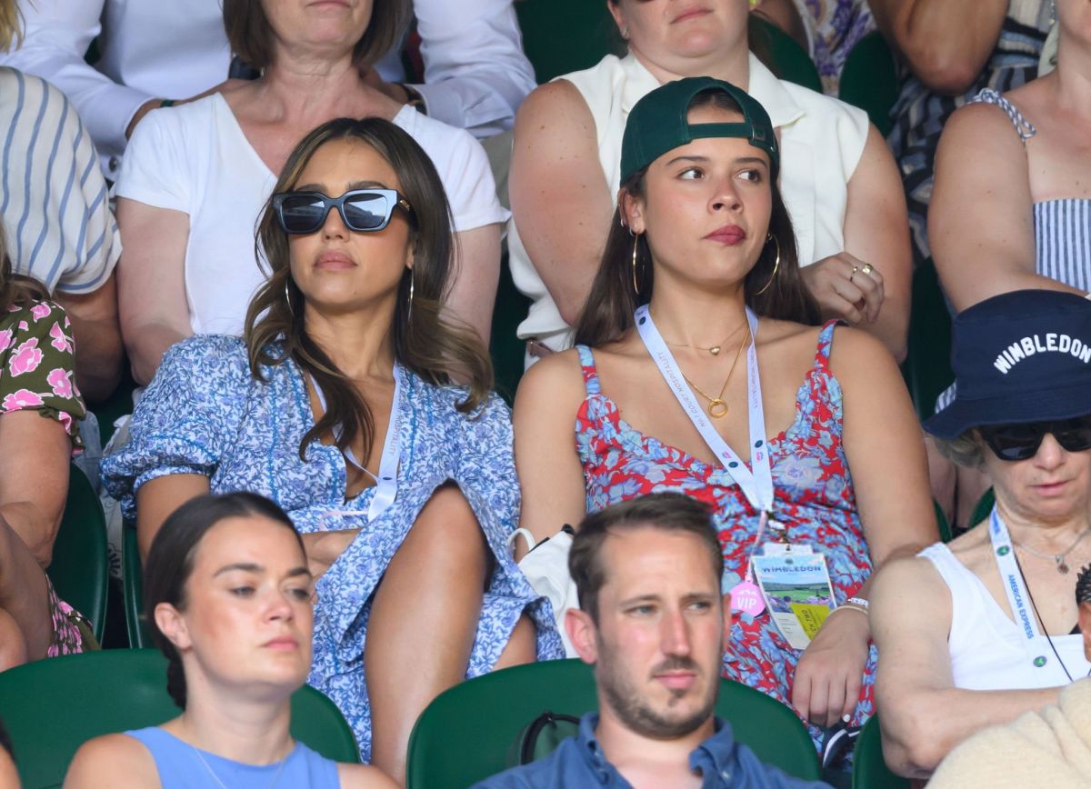 JESSICA ALBA at Evian Mountain of Youth VIP Suite at Wimbledon in ...
