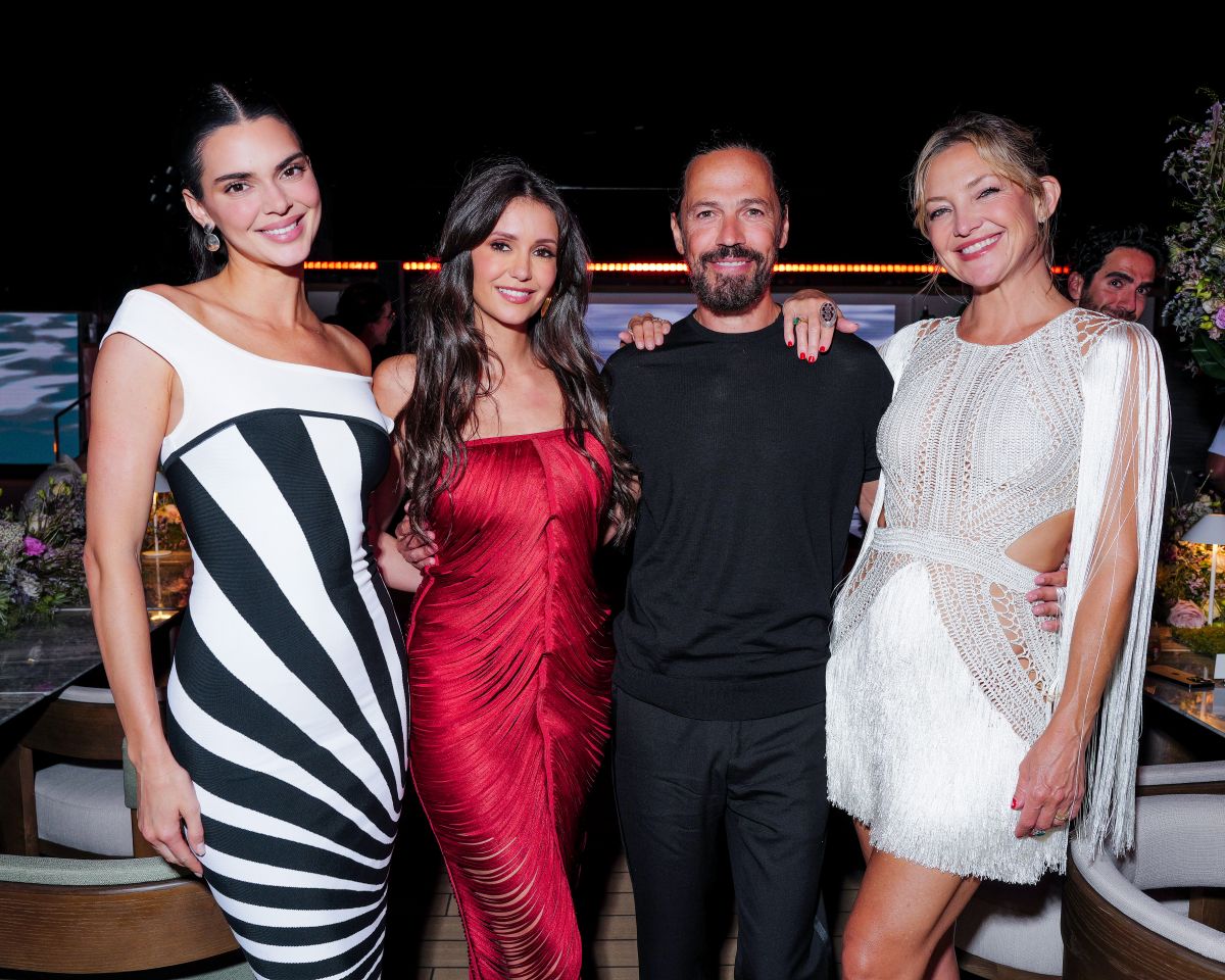 KENDALL JENNE, NINA DOBREV and KATE HUDSON at Luminara Superyacht ...