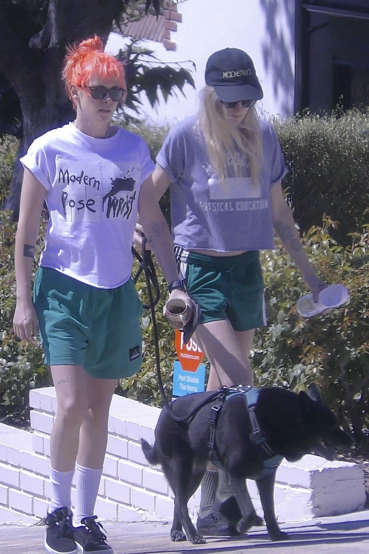 KRISTEN STEWART and DYLAN MEYER Out with Their Dog in Los Feliz 07/27 ...