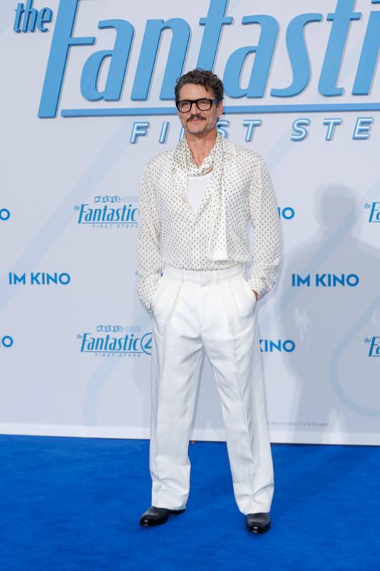 Pedro Pascal – ‘The Fantastic Four: First Steps’ blue carpet fan event ...