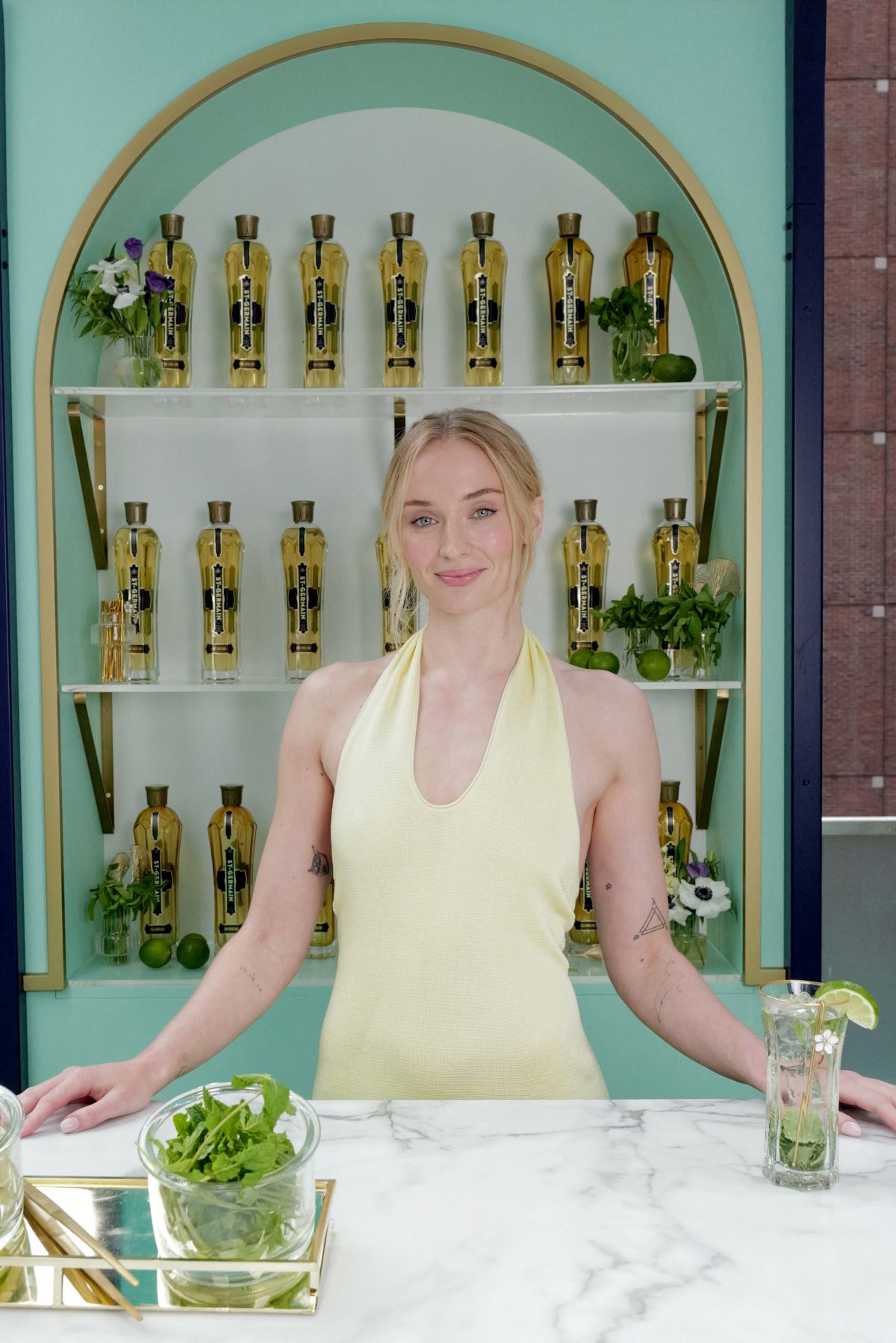 SOPHIE TURNER Hosts Summer St-germain Hugo Spritz Soiree at La Terrasse ...