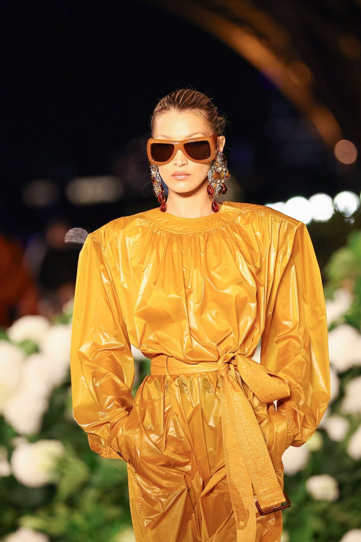 BELLA HADID Walks Runway at Saint Laurent Show at Paris Fashion Week 09 ...